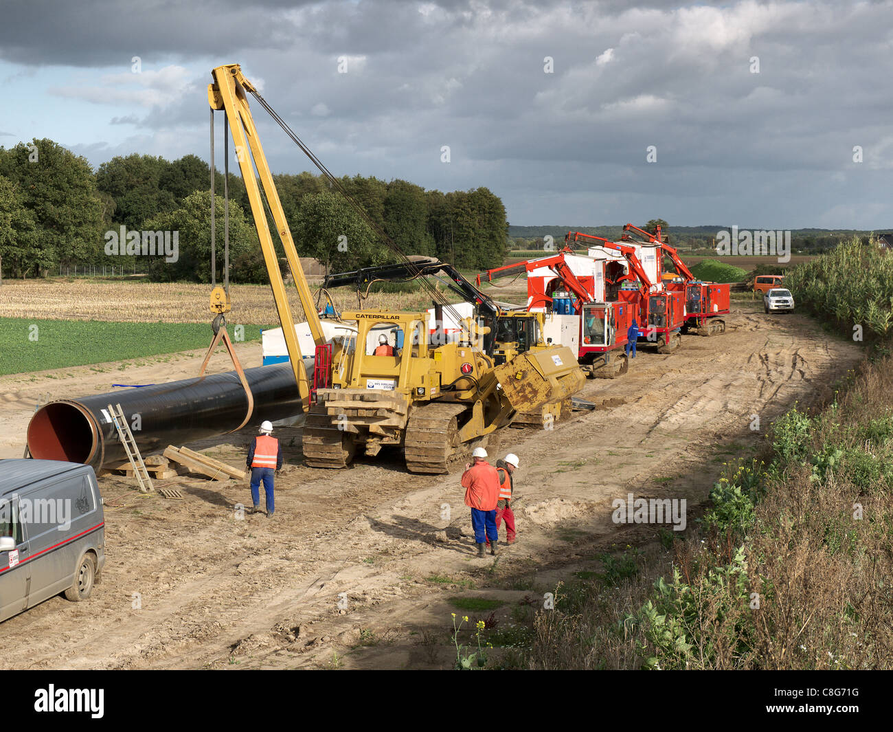 Building a gas pipeline connecting with the Nord Stream Pipeline ...