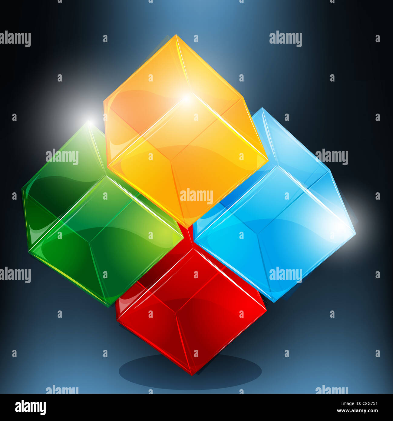 illustration of abstract blocks on abstract background Stock Photo - Alamy