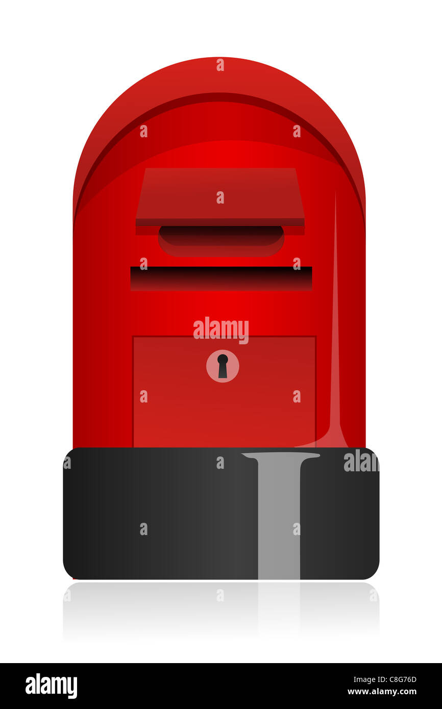 illustration of letter-box on white background Stock Photo - Alamy