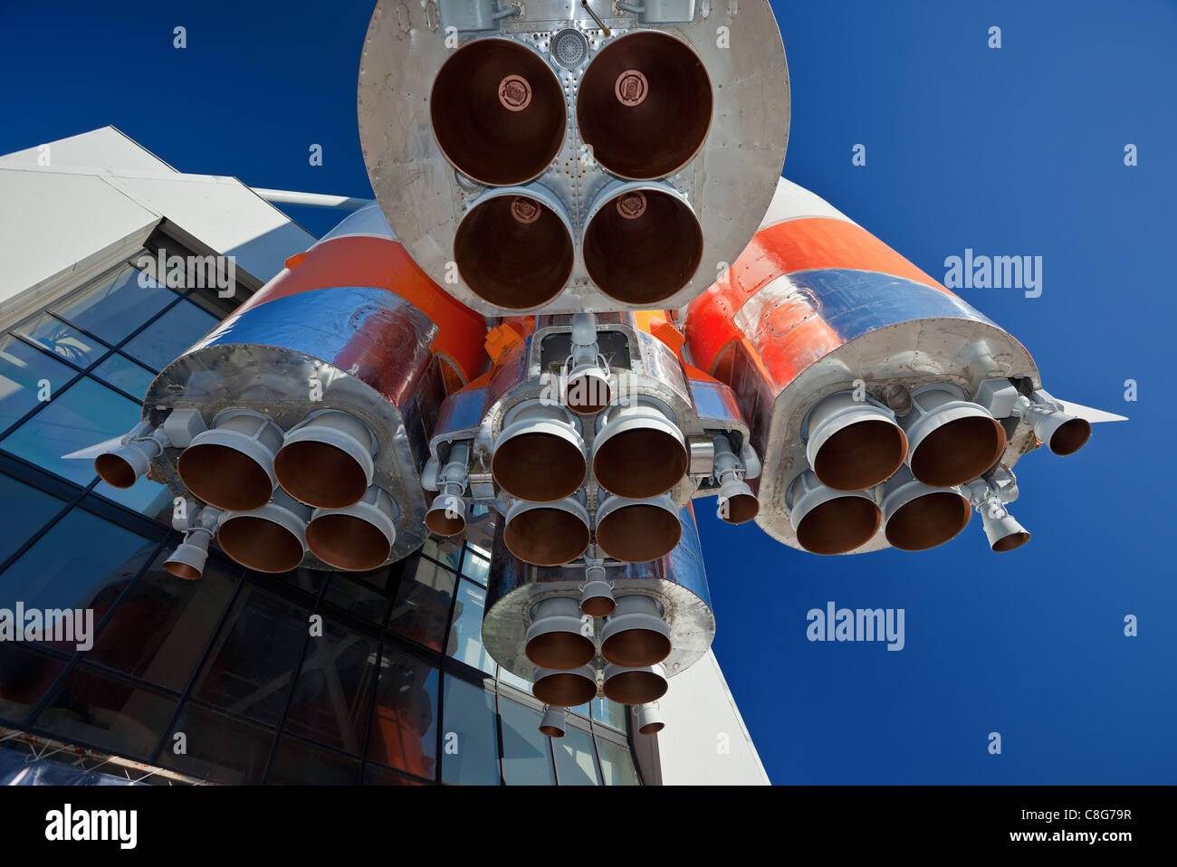 Details of space rocket engine Stock Photo - Alamy