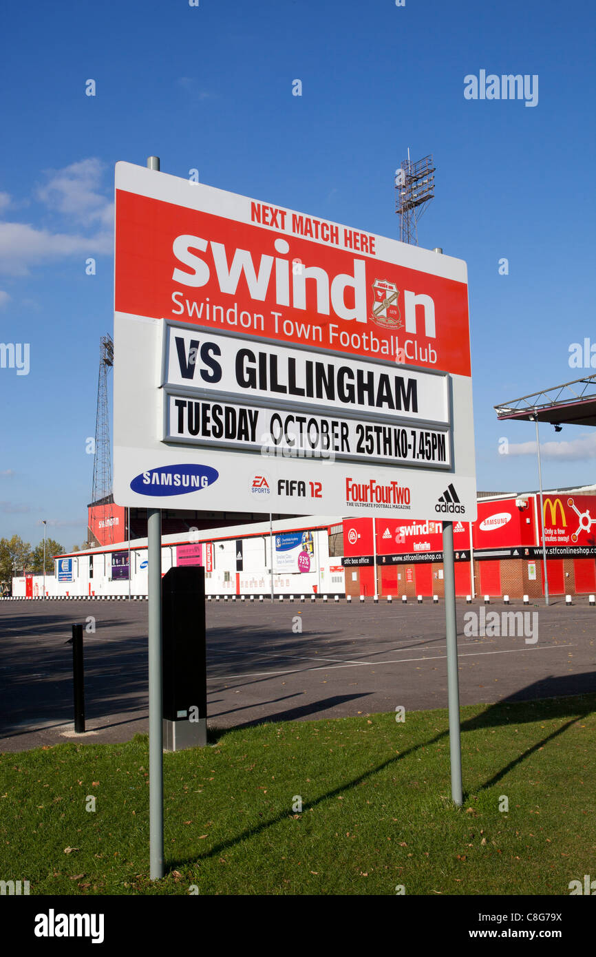 The County Ground - Home of Swindon Town Football Club Stock Photo - Alamy
