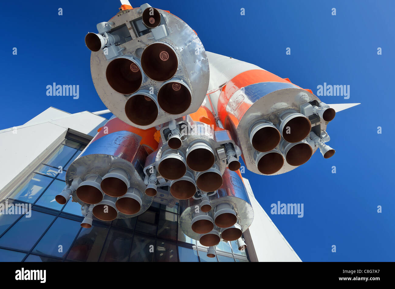 Details of space rocket engine Stock Photo - Alamy