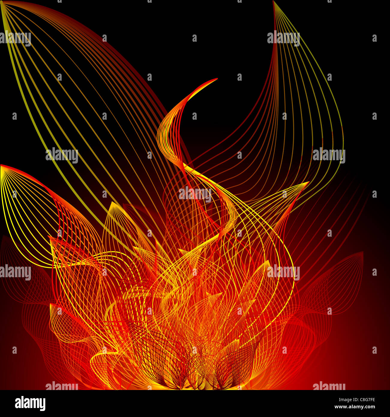 illustration of abstract fire background Stock Photo - Alamy