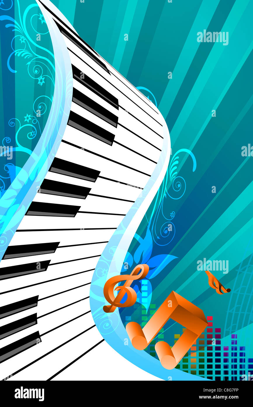 illustration of abstract music card Stock Photo - Alamy