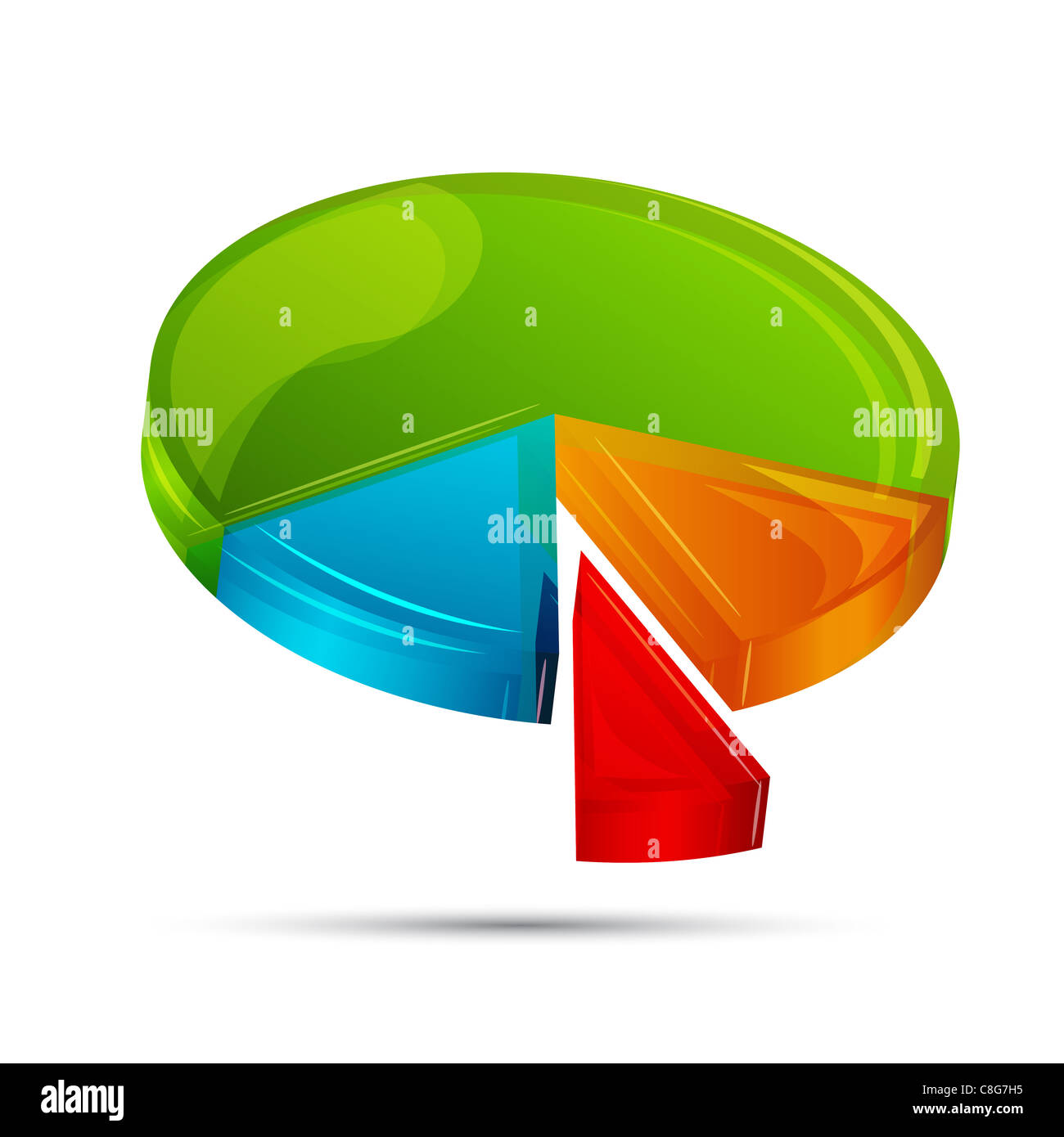 illustration of pie chart on abstract background Stock Photo - Alamy