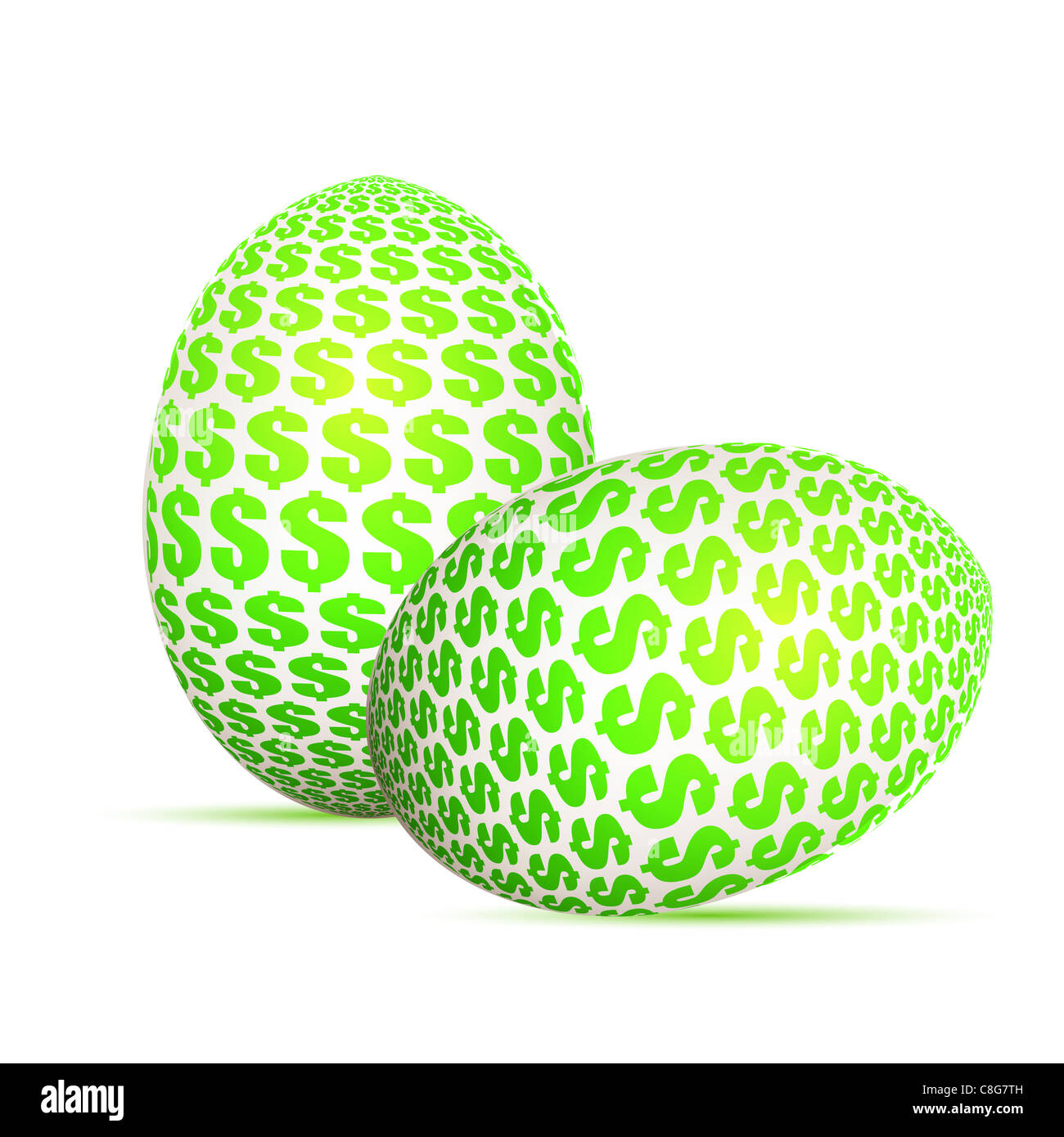 illustration of dollar egg on white background Stock Photo - Alamy