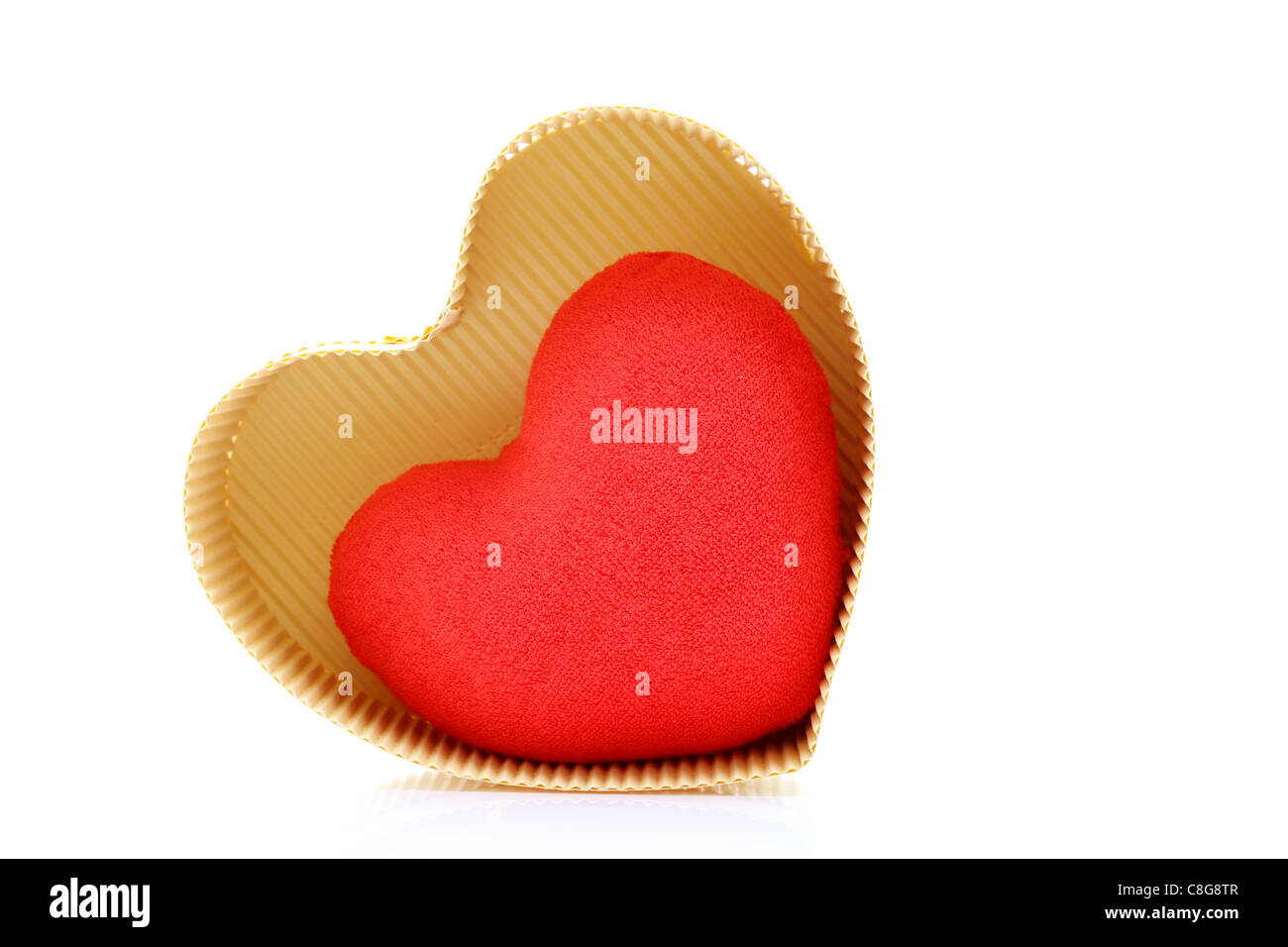 Heart shaped box isolated on white background Stock Photo - Alamy