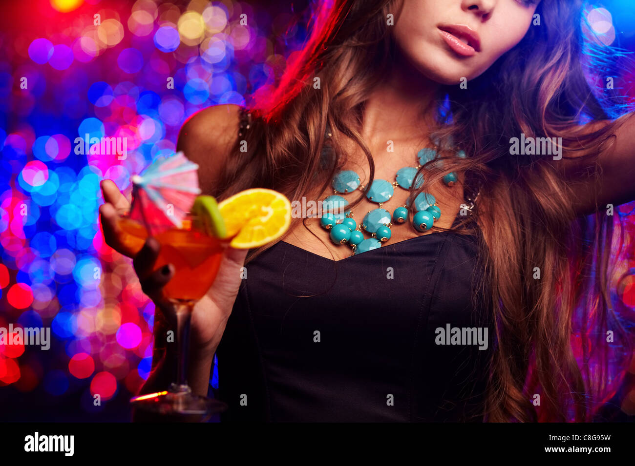 Young girl clubbing at nightclub Stock Photo - Alamy