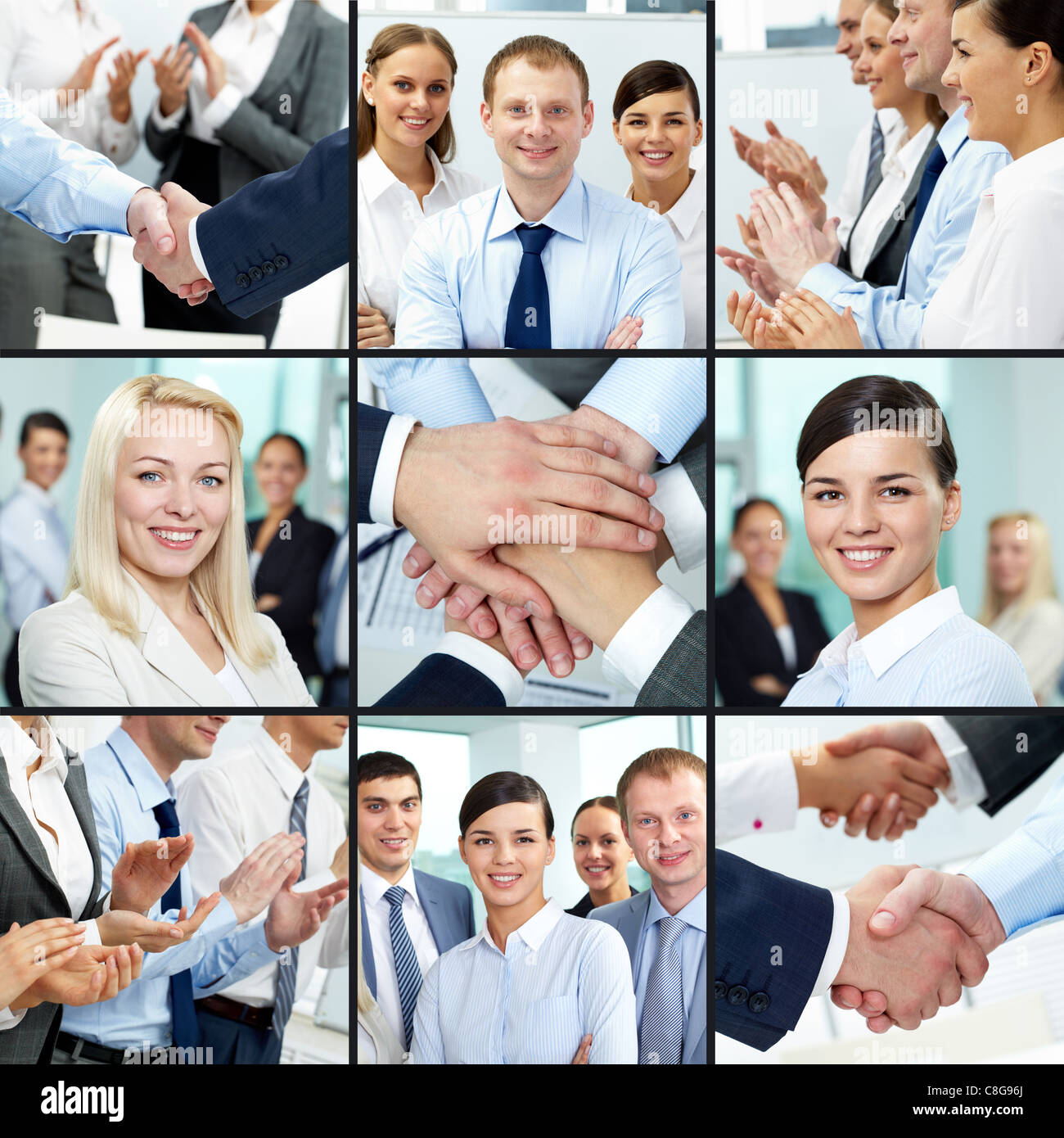Collage businessman co workers hi-res stock photography and images - Alamy
