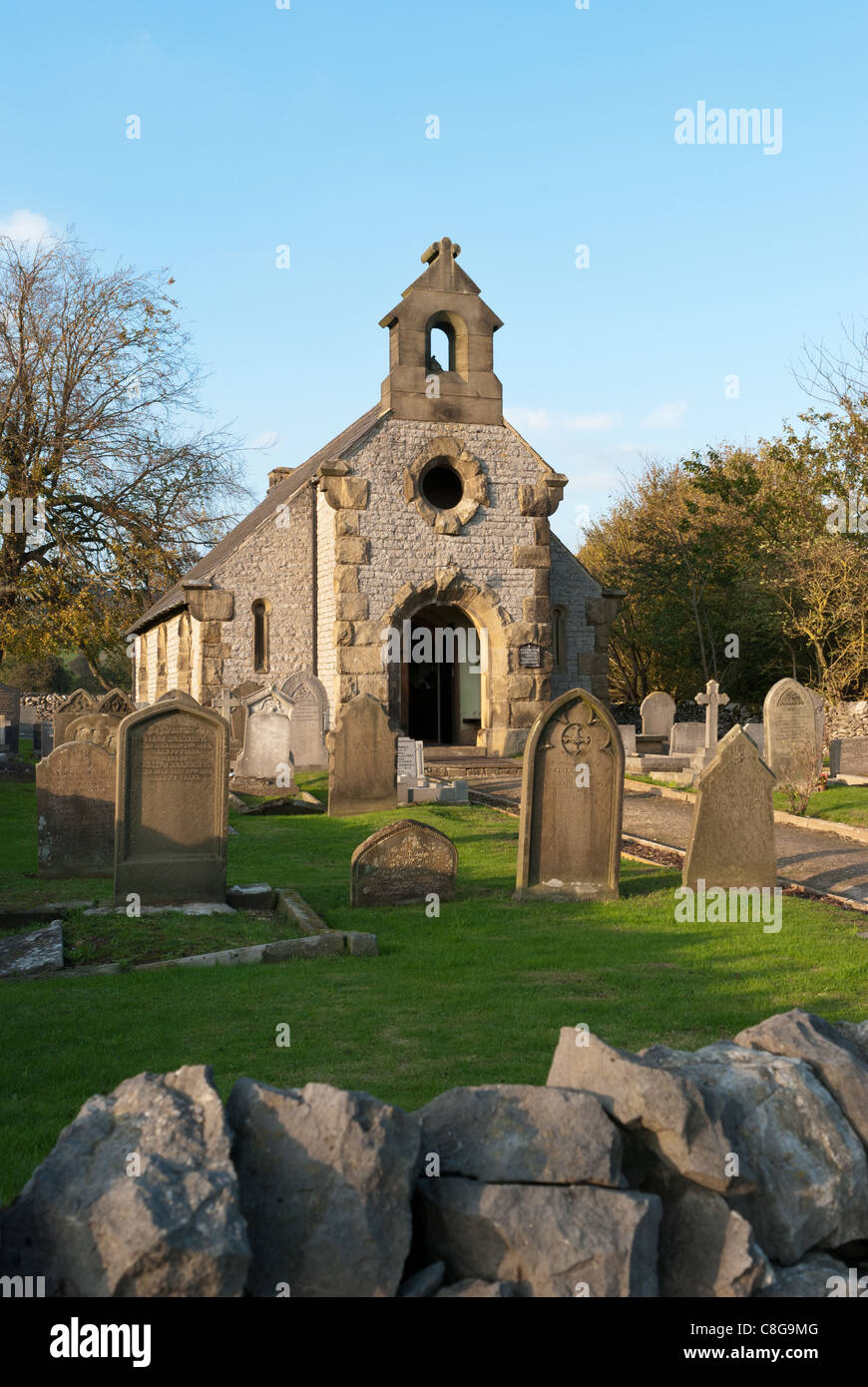Little Longstone Chapel in the Derbyshire Peak District national park ...