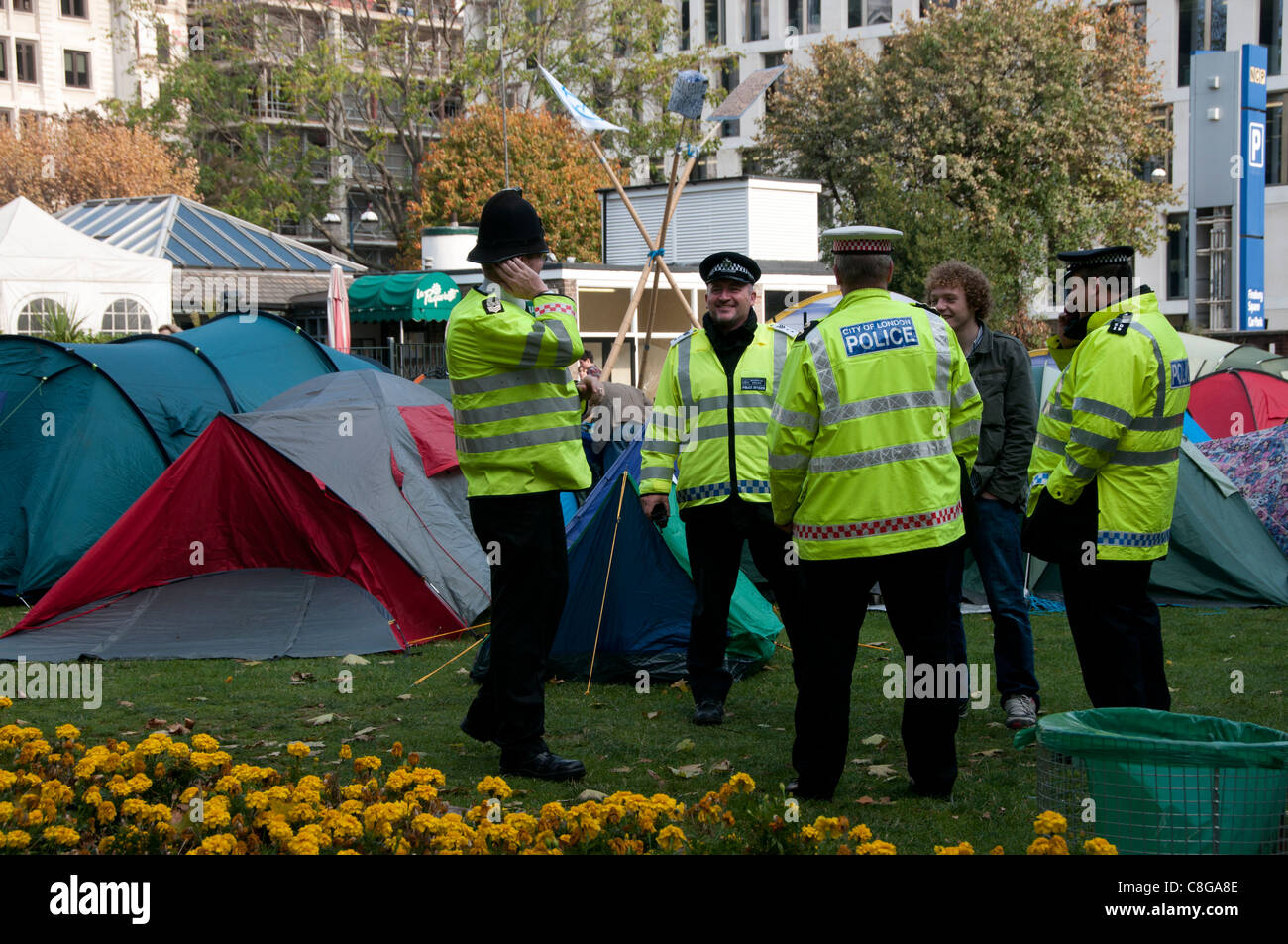 Police tents hi-res stock photography and images - Alamy