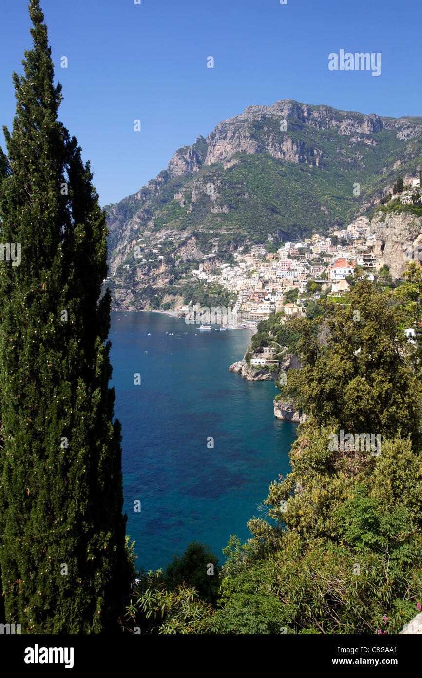 The bay and the village of Positano on the Amalfi Coast, UNESCO World ...