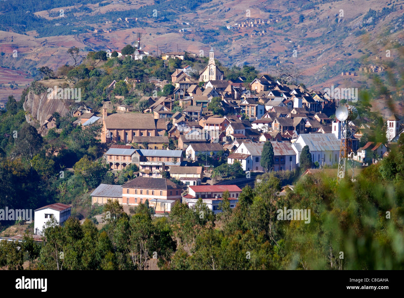 View over the town of Fianarantsoa, Madagascar Stock Photo - Alamy