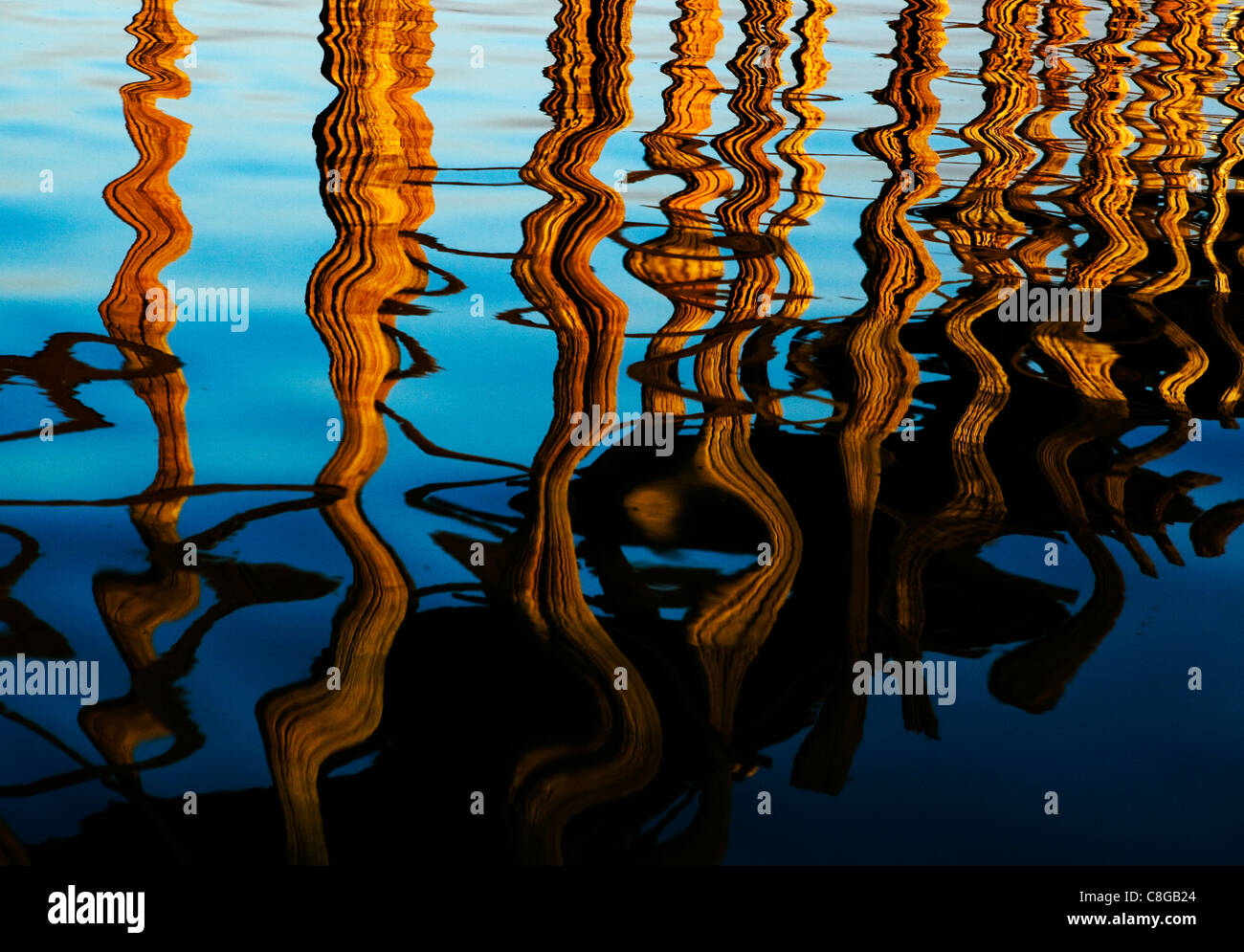 Reflections in Rippled Water Stock Photo - Alamy