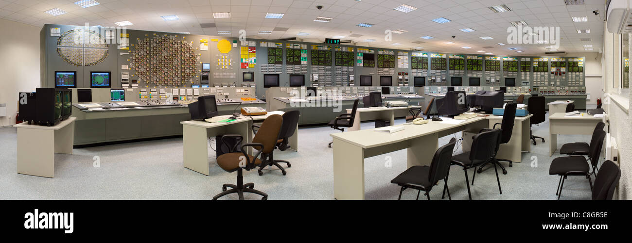 Control room of a russian nuclear power generation plant Stock Photo ...