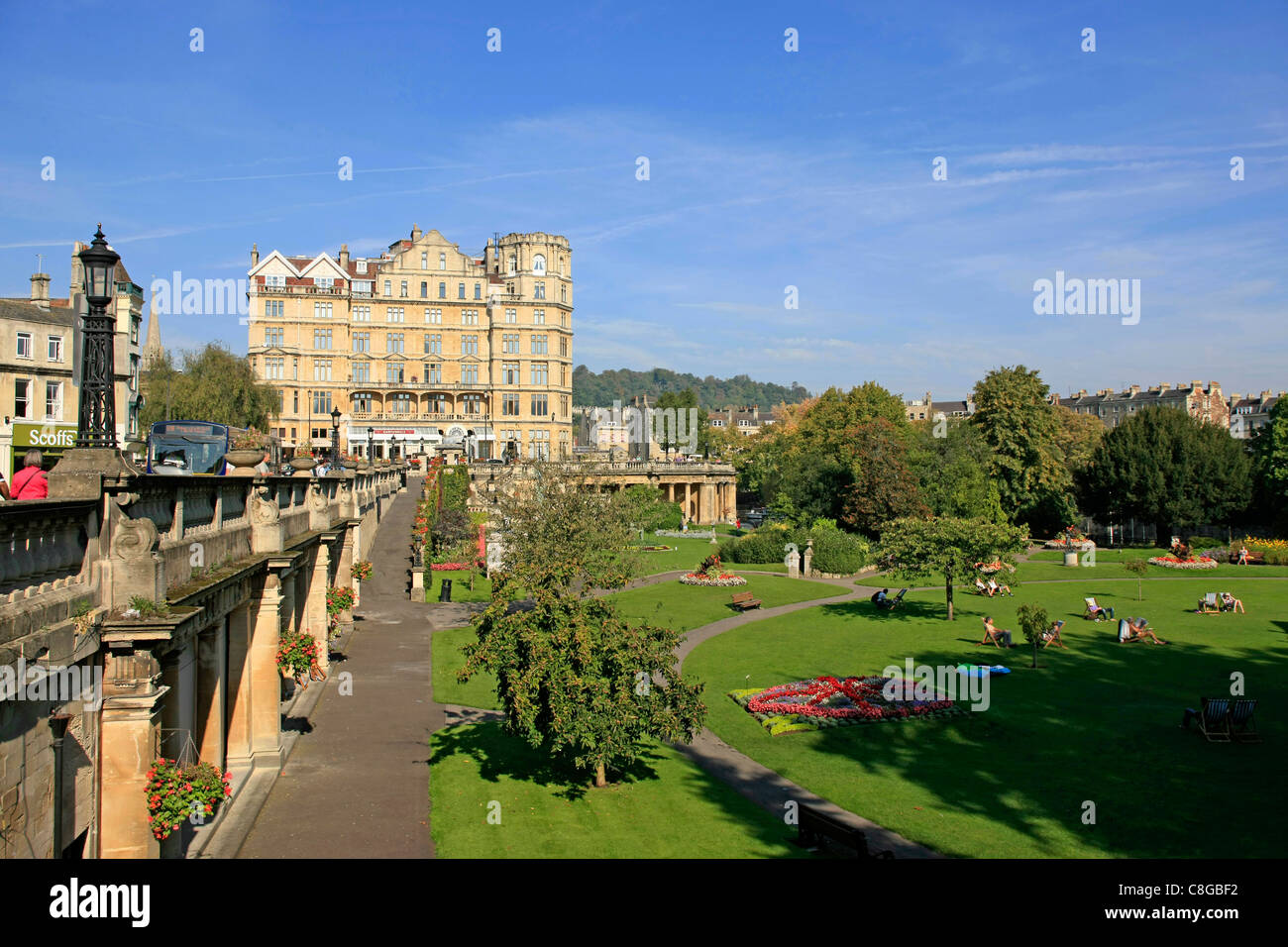 The Grand Parade and Park in Bath Somerset Stock Photo - Alamy