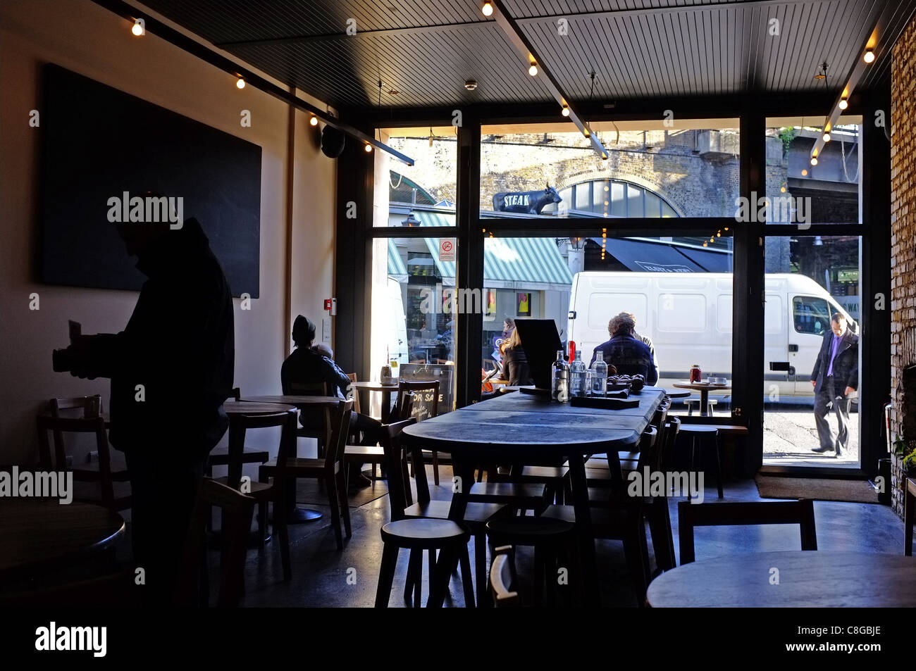 The interior of a London cafe Stock Photo - Alamy