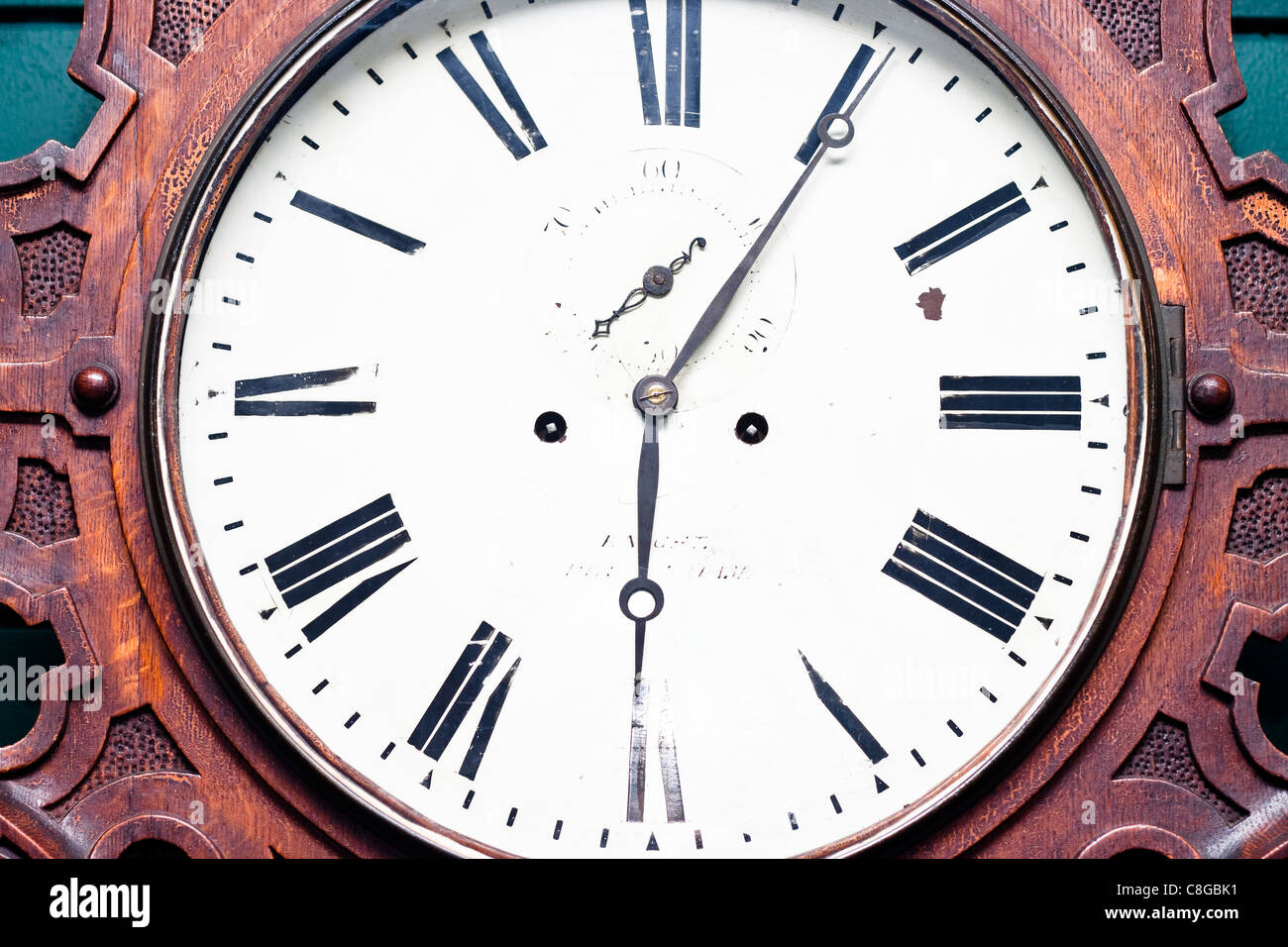 Detail of old clock face Stock Photo - Alamy