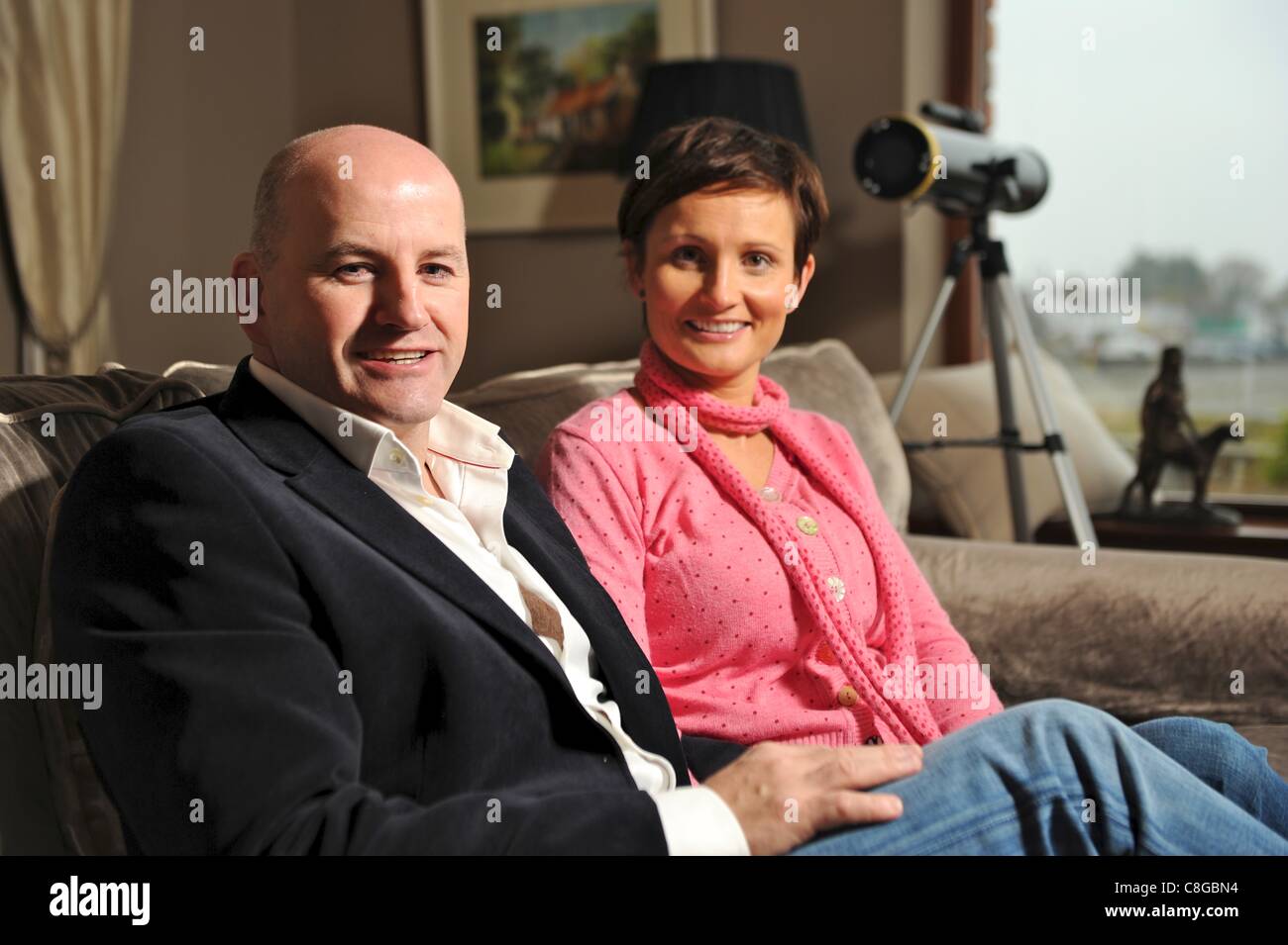 Ireland presidential candidate Sean Gallagher and his wife Trish ...