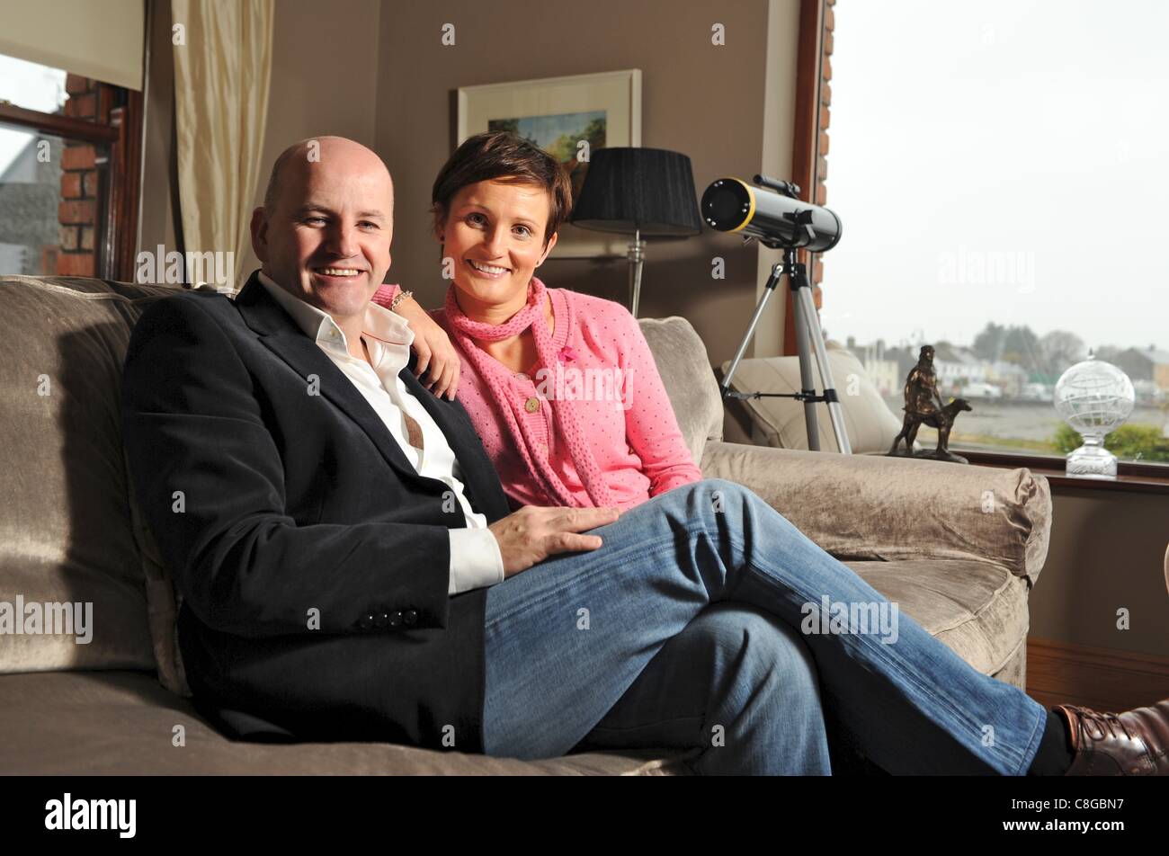 Ireland presidential candidate Sean Gallagher and his wife Trish ...