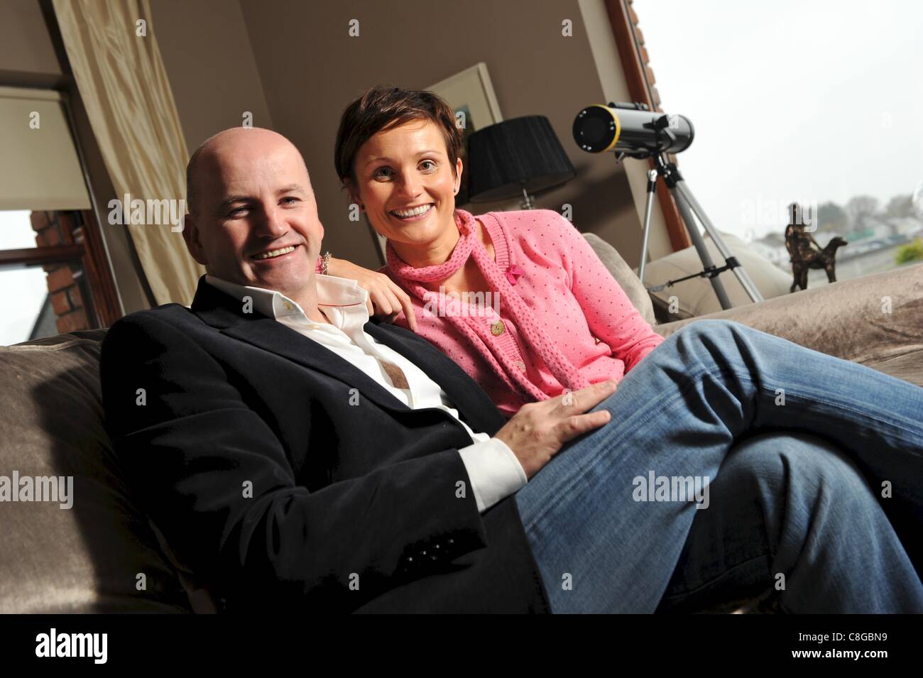 Ireland presidential candidate Sean Gallagher and his wife Trish ...