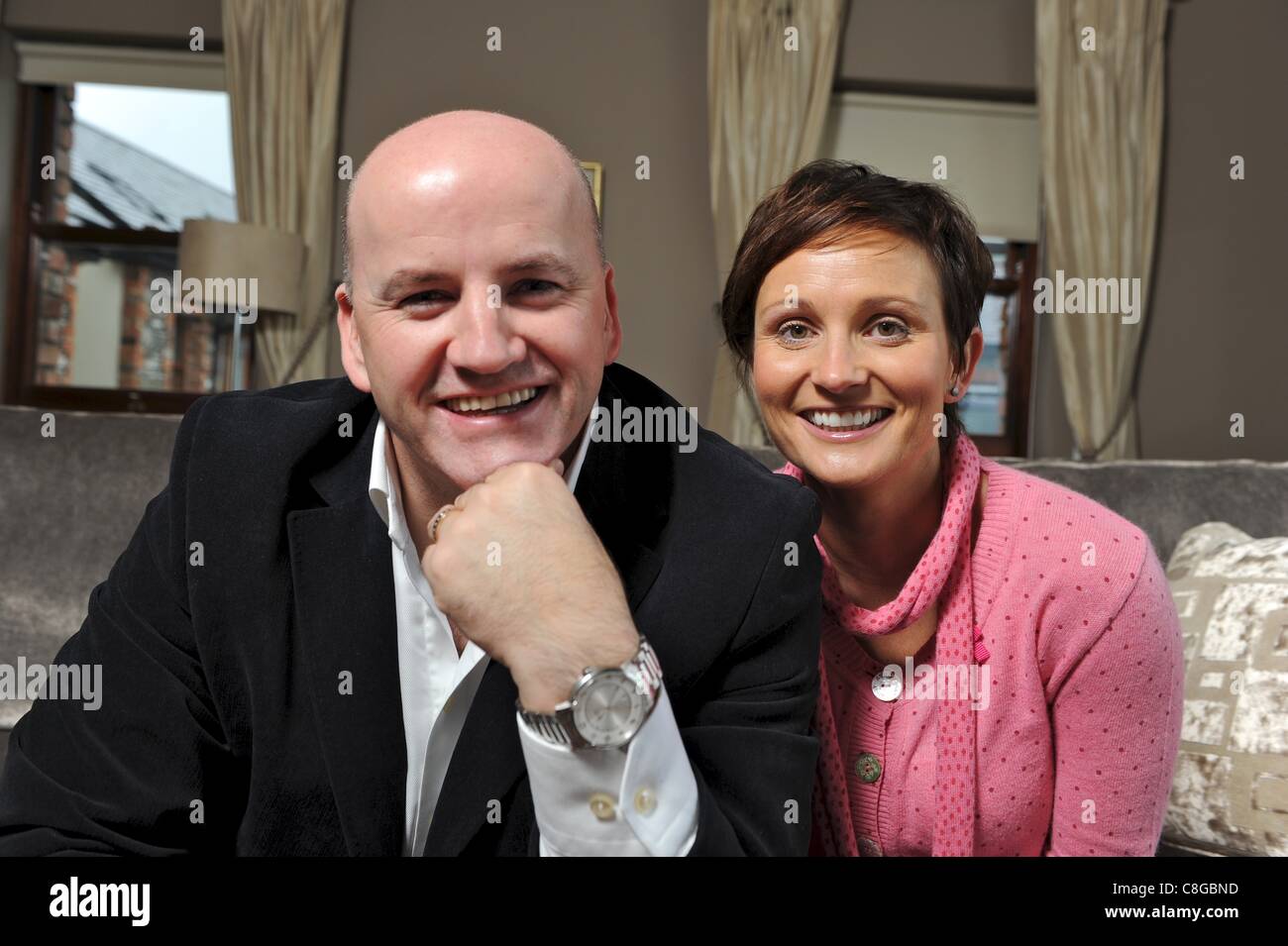 Ireland presidential candidate Sean Gallagher and his wife Trish ...