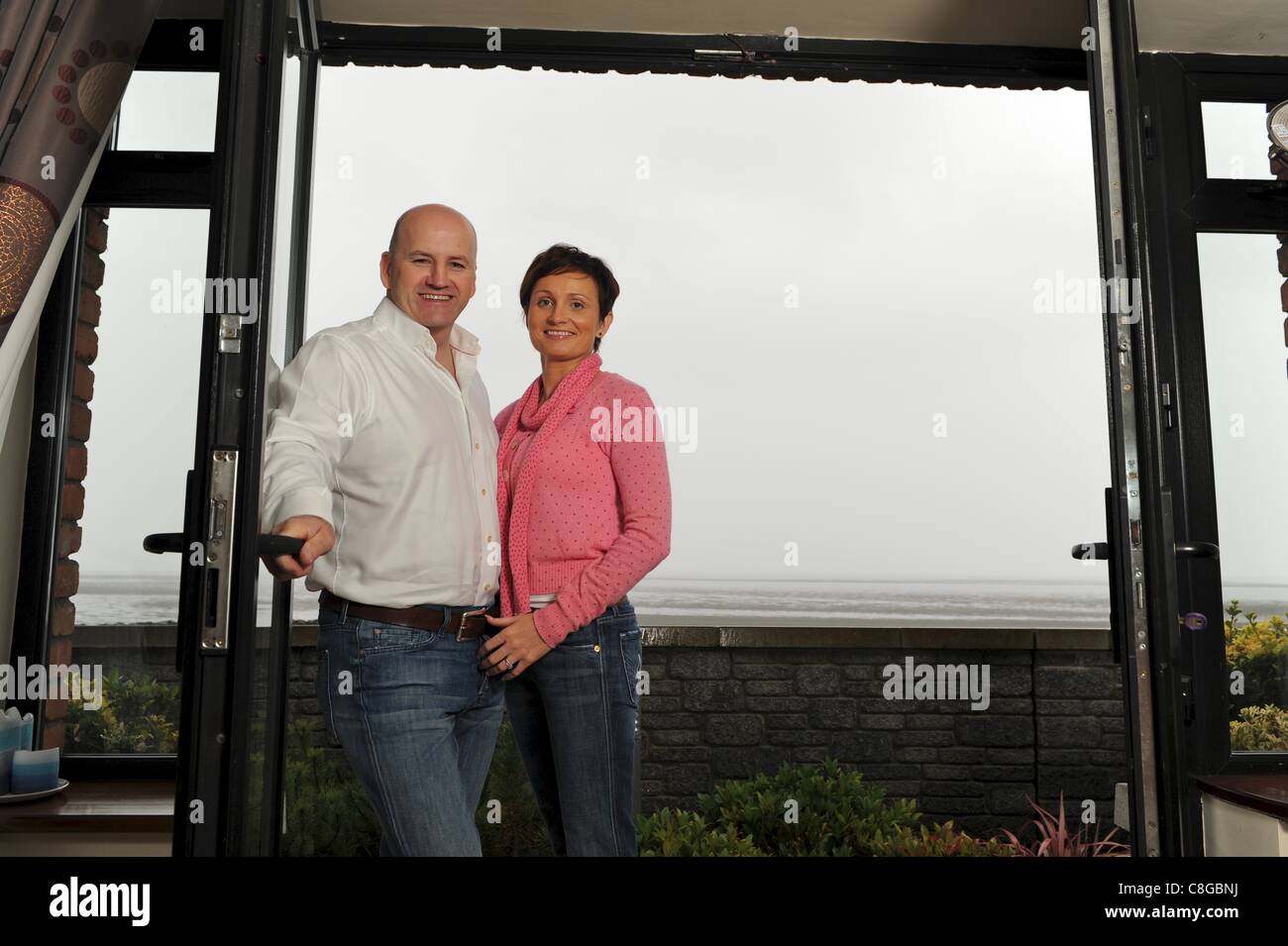 Ireland presidential candidate Sean Gallagher and his wife Trish ...