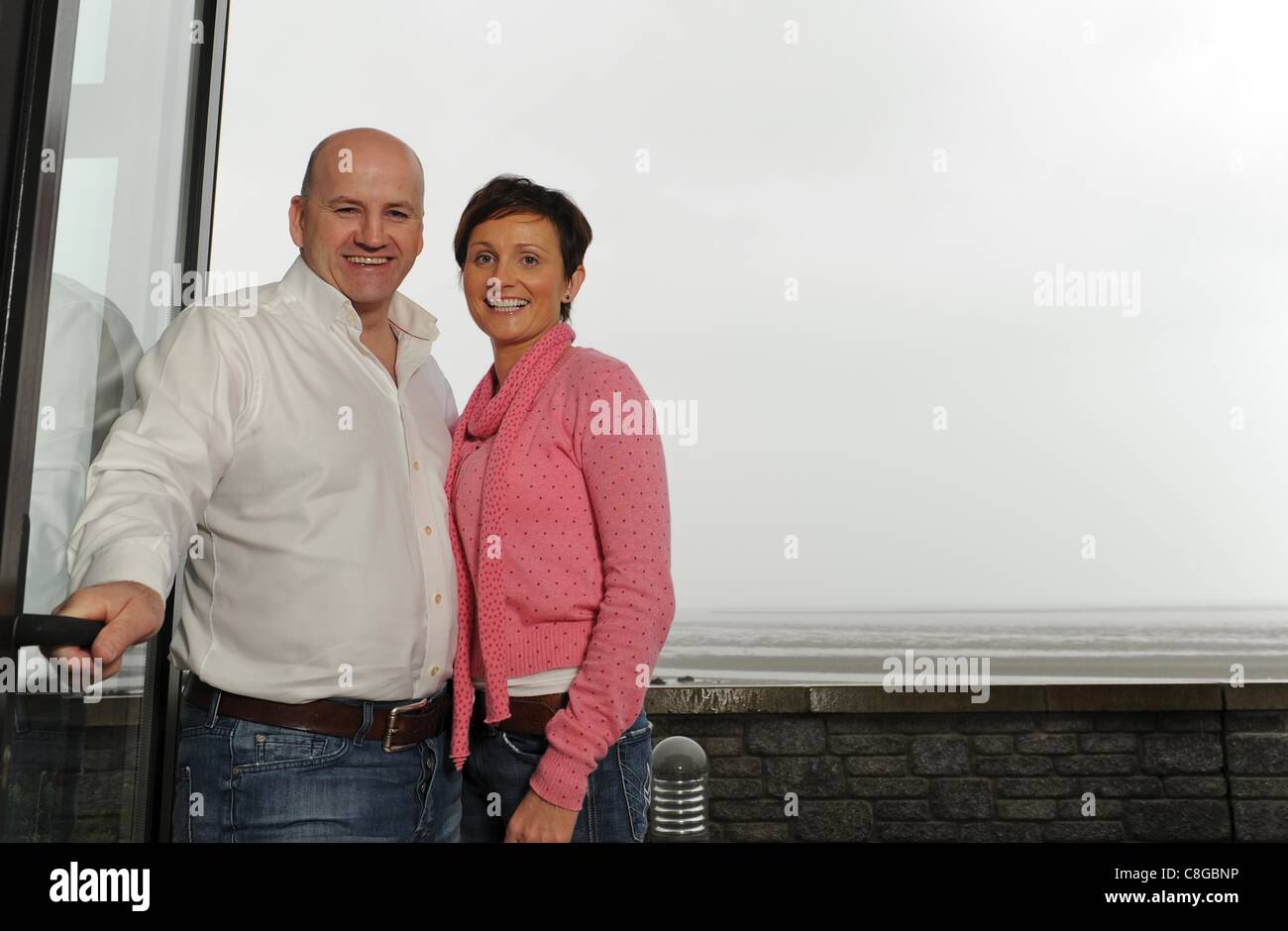 Ireland presidential candidate Sean Gallagher and his wife Trish ...