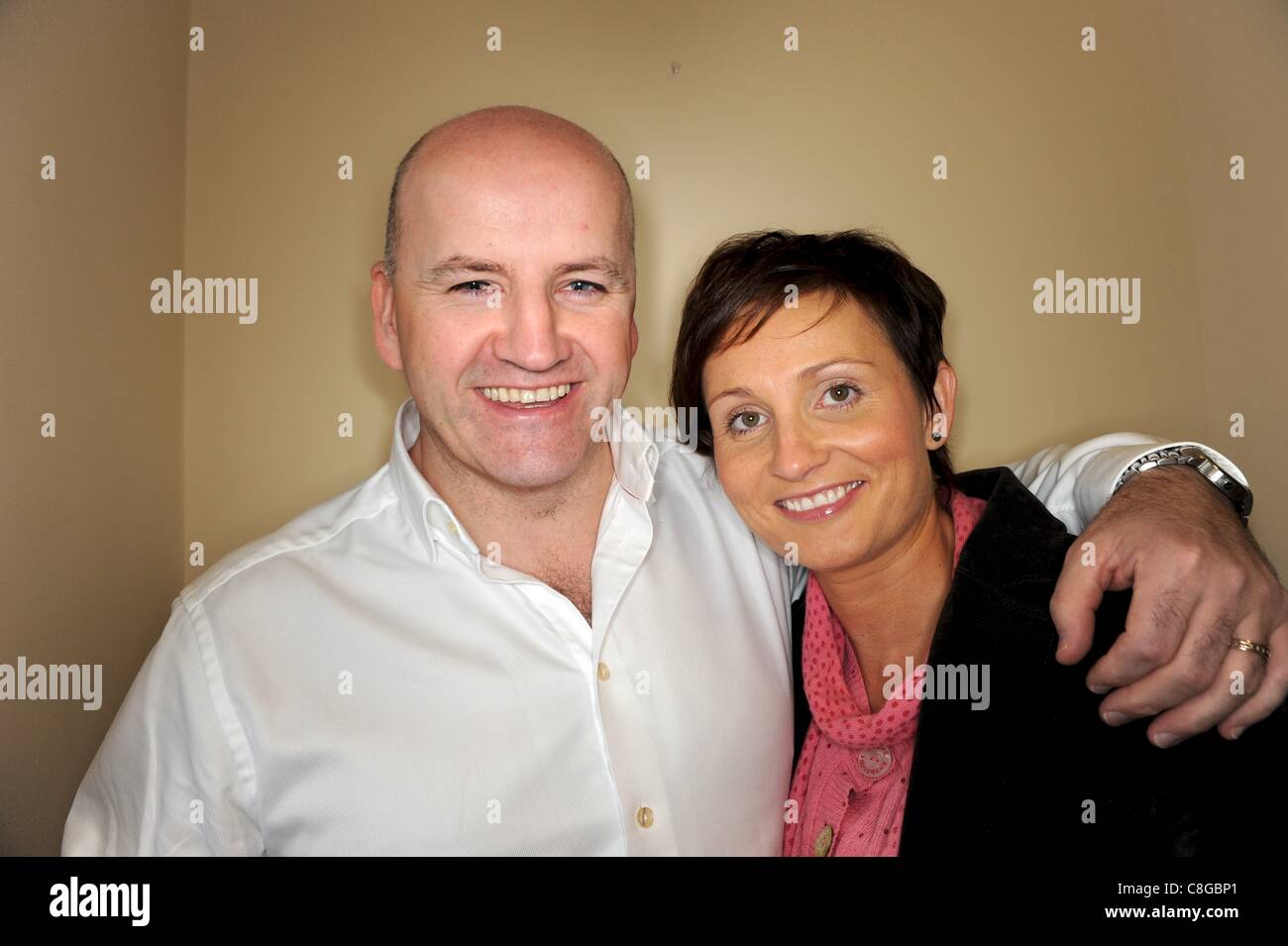 Ireland presidential candidate Sean Gallagher and his wife Trish ...