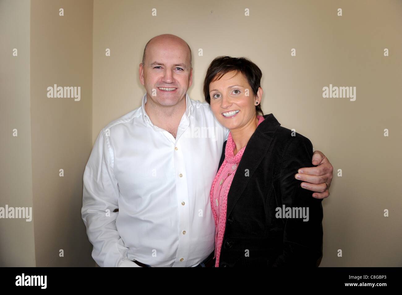 Ireland presidential candidate Sean Gallagher and his wife Trish ...