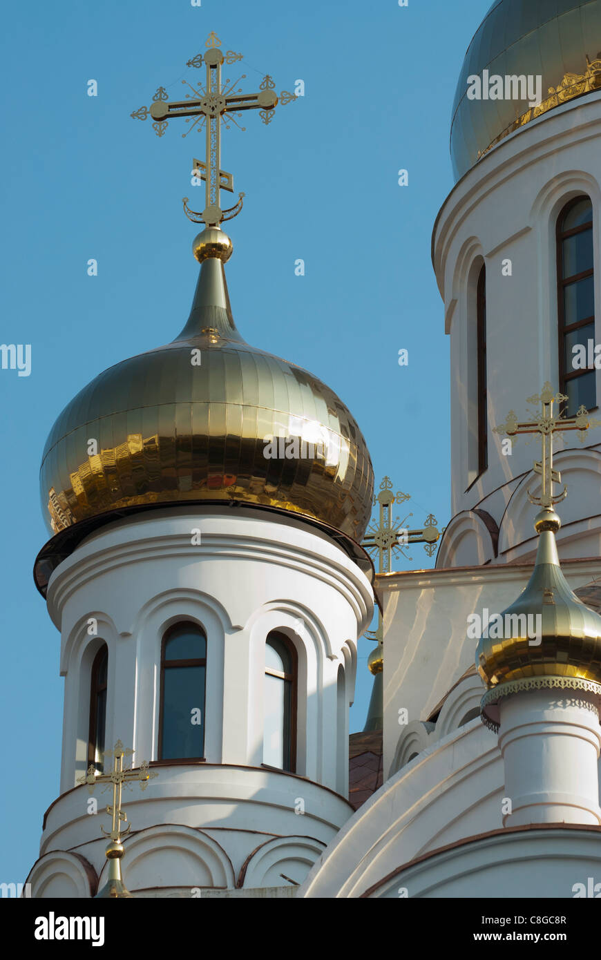 Golden cupola of Russian orthodox church Stock Photo - Alamy