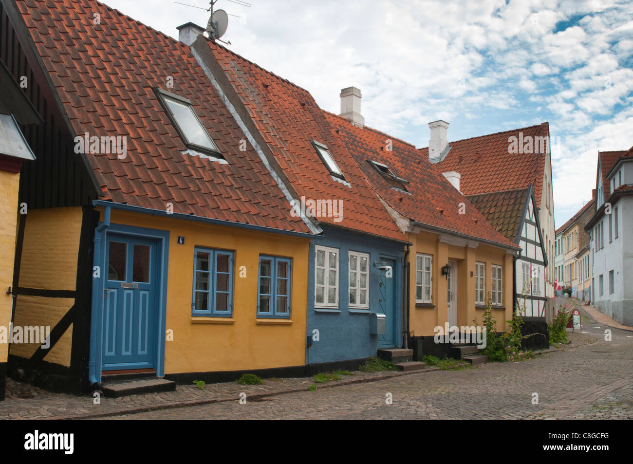 Alley in Sonderborg, South Denmark, Baltic Sea, Als Island, Denmark ...