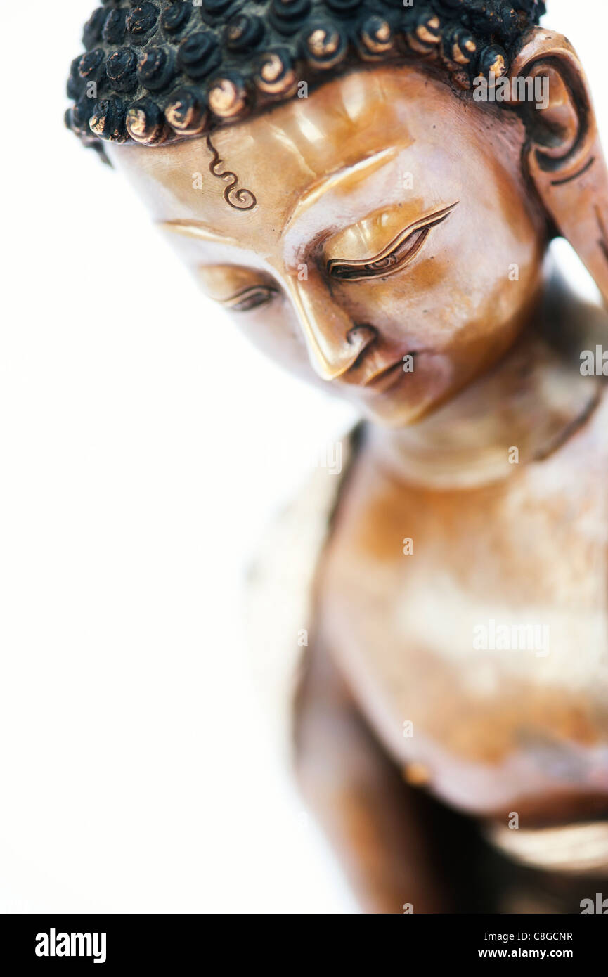 Buddha statue on white background Stock Photo - Alamy