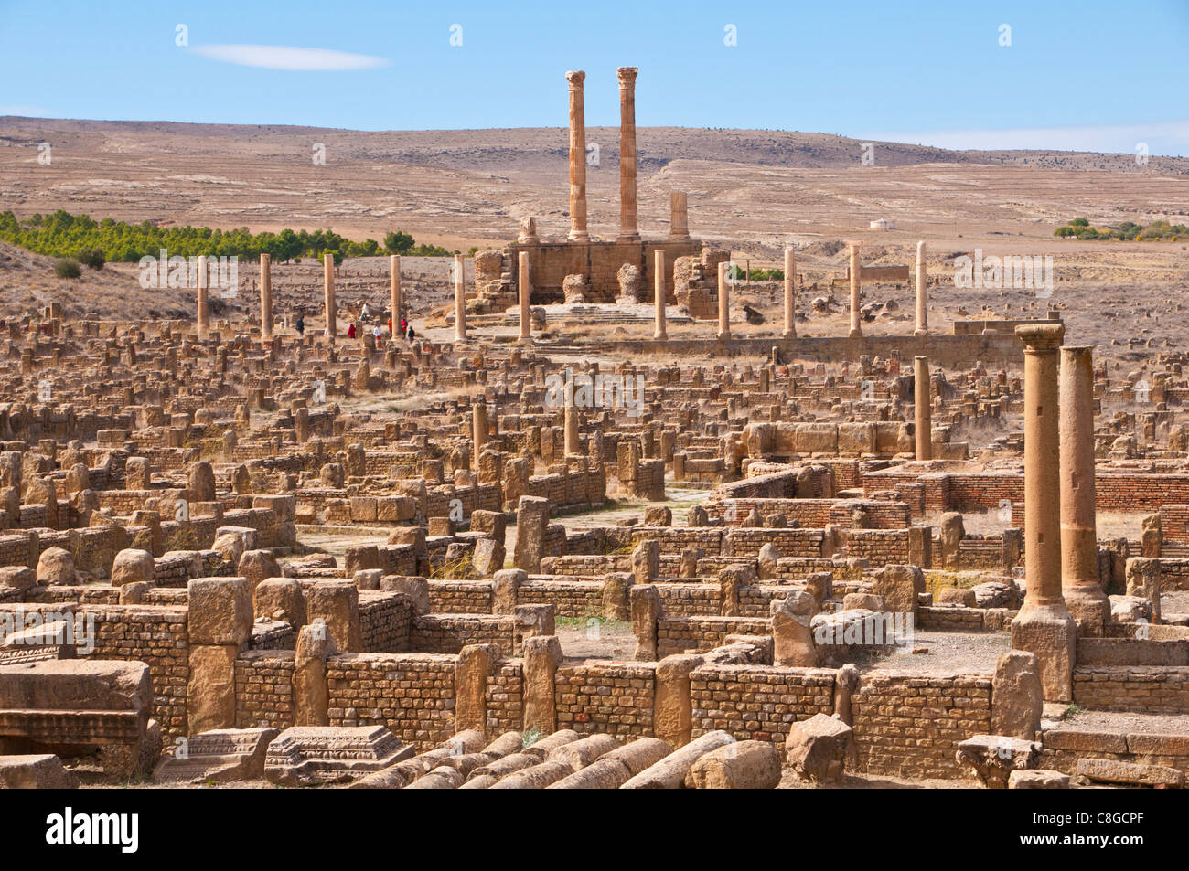 The Roman ruins, Timgad, UNESCO World Heritage Site, Algeria, North ...