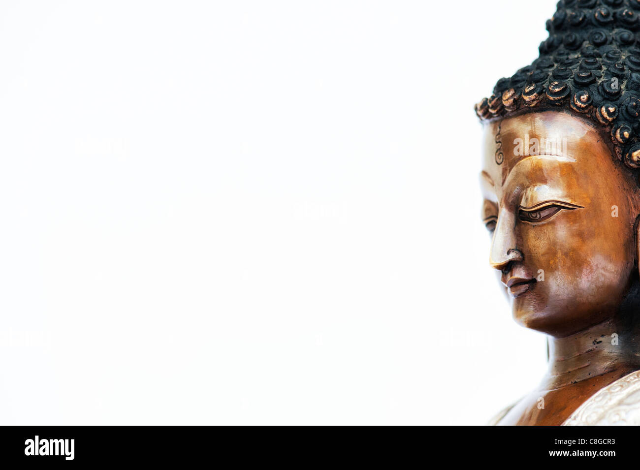 Buddha statue on white background Stock Photo - Alamy
