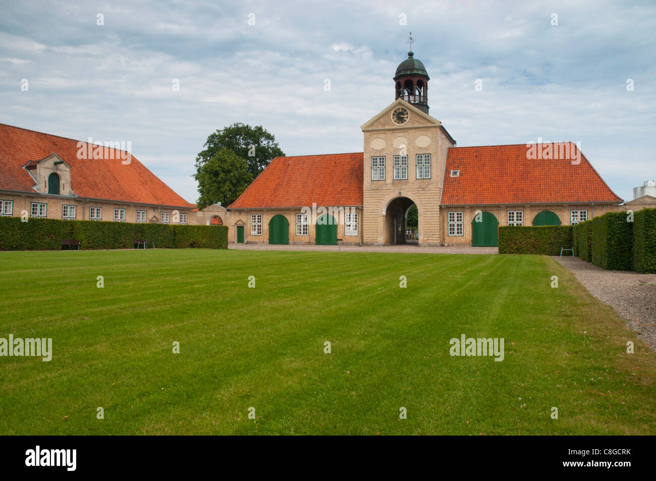 Entrance of Augustenborg Palace, Als Island, South Denmark, Europe ...