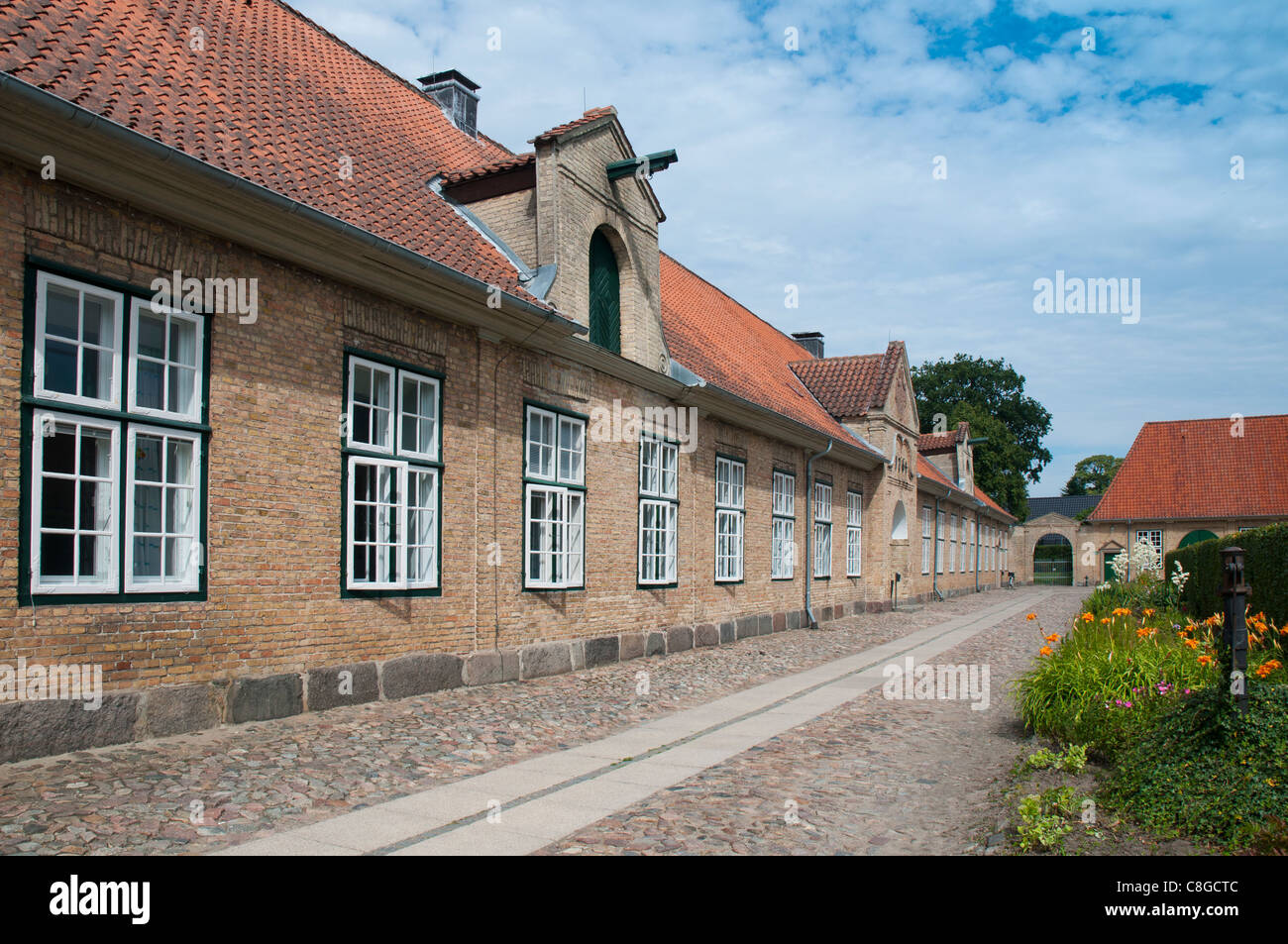 Entrance of Augustenborg Palace, Als Island, South Denmark, Europe ...