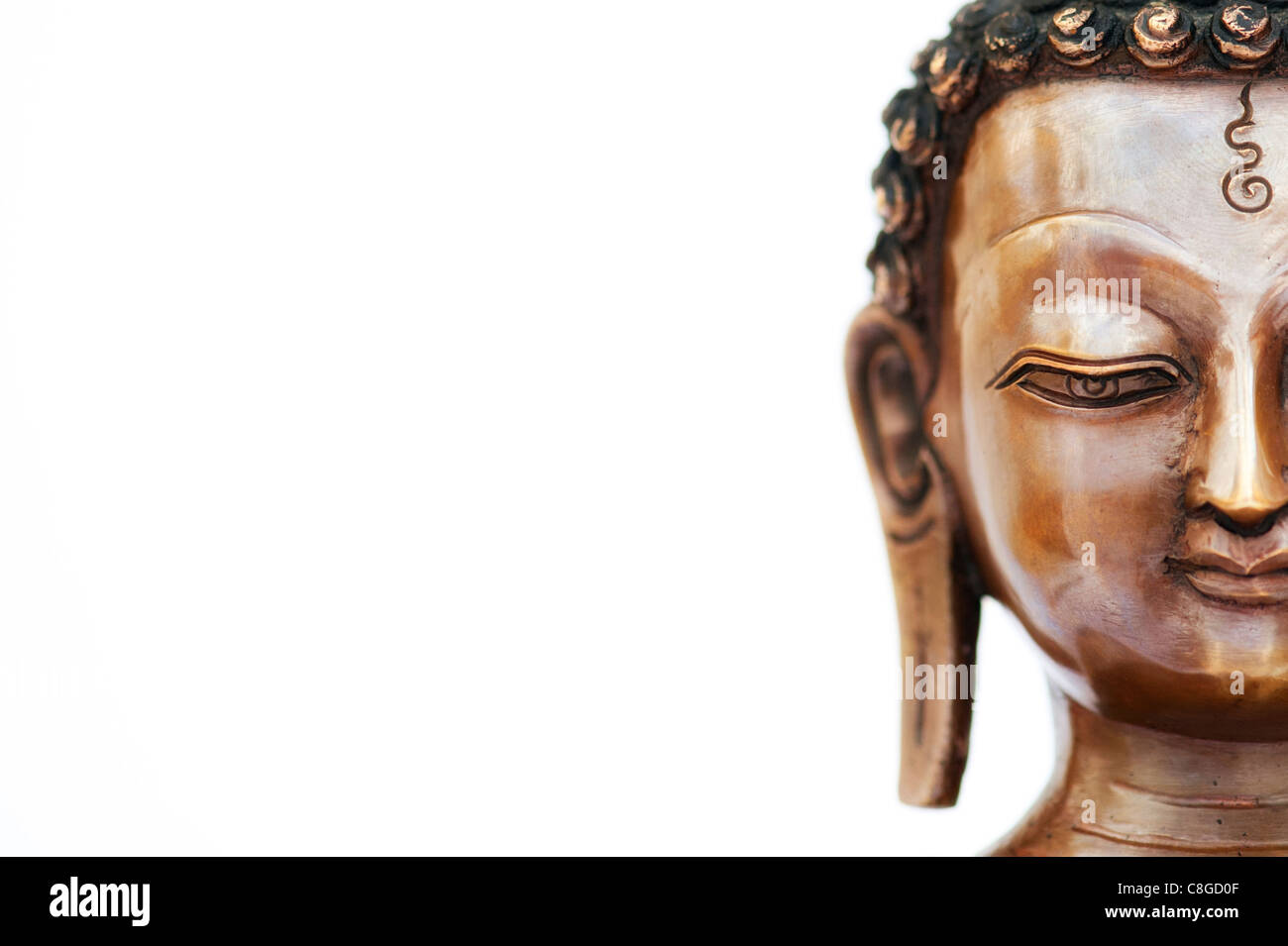 Buddha statue on white background Stock Photo - Alamy