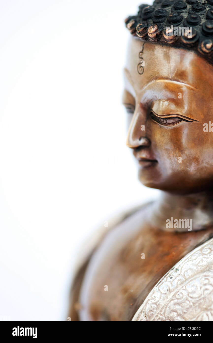 Buddha statue on white background Stock Photo - Alamy