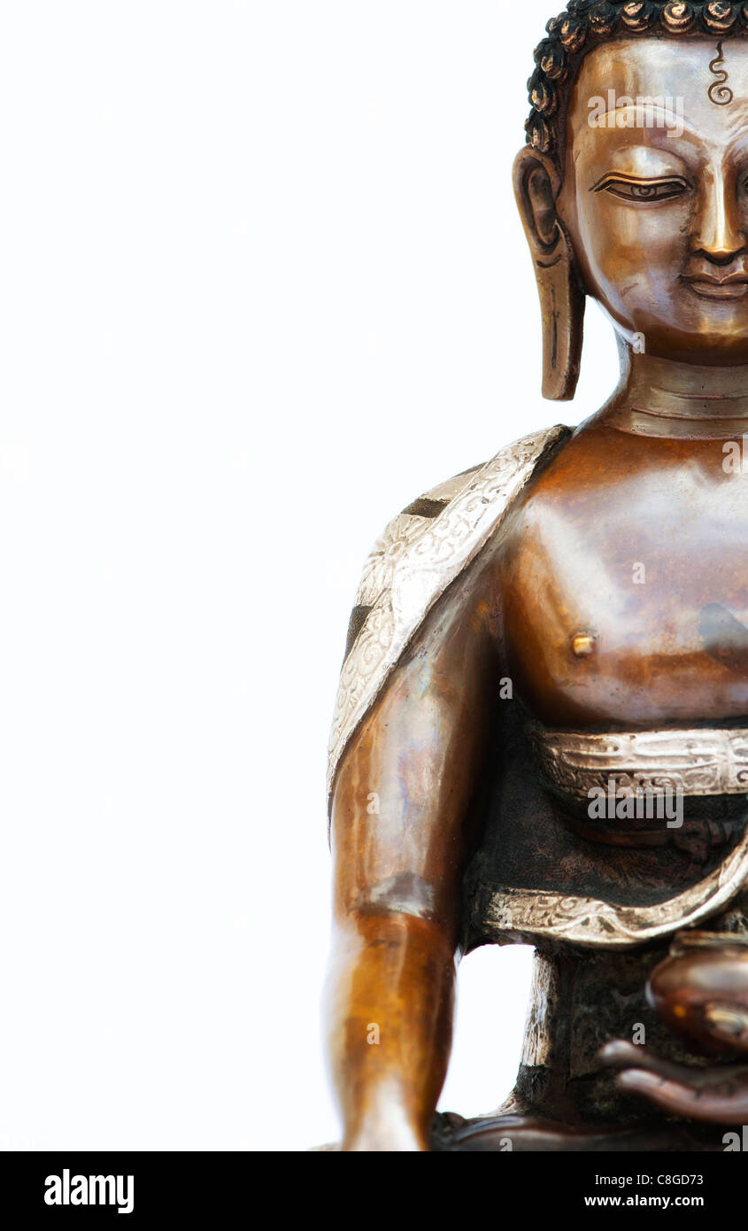 Buddha statue on white background Stock Photo - Alamy