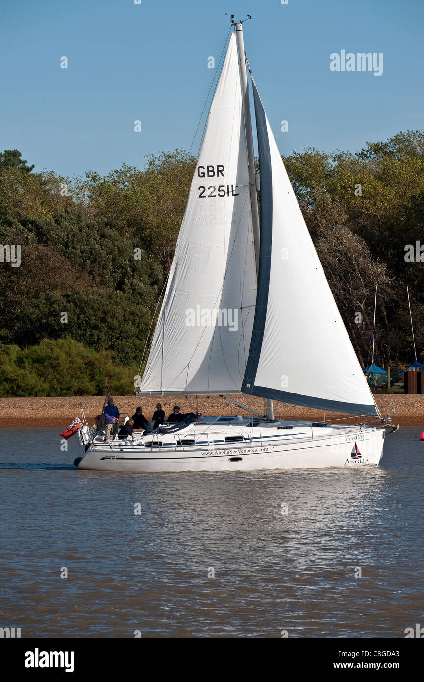 A sailboat on the River Deben Stock Photo - Alamy