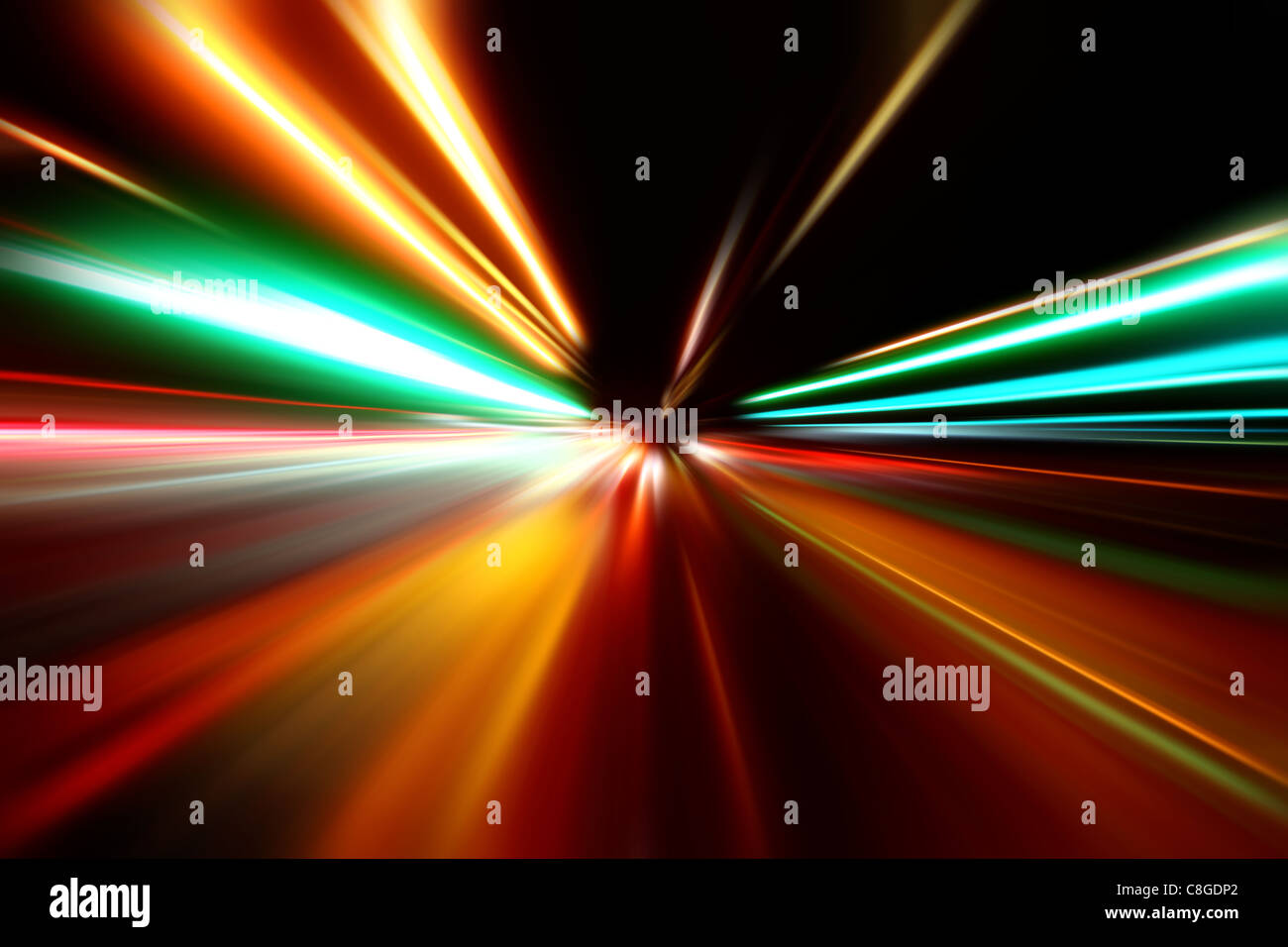 abstract acceleration speed motion on night road Stock Photo - Alamy