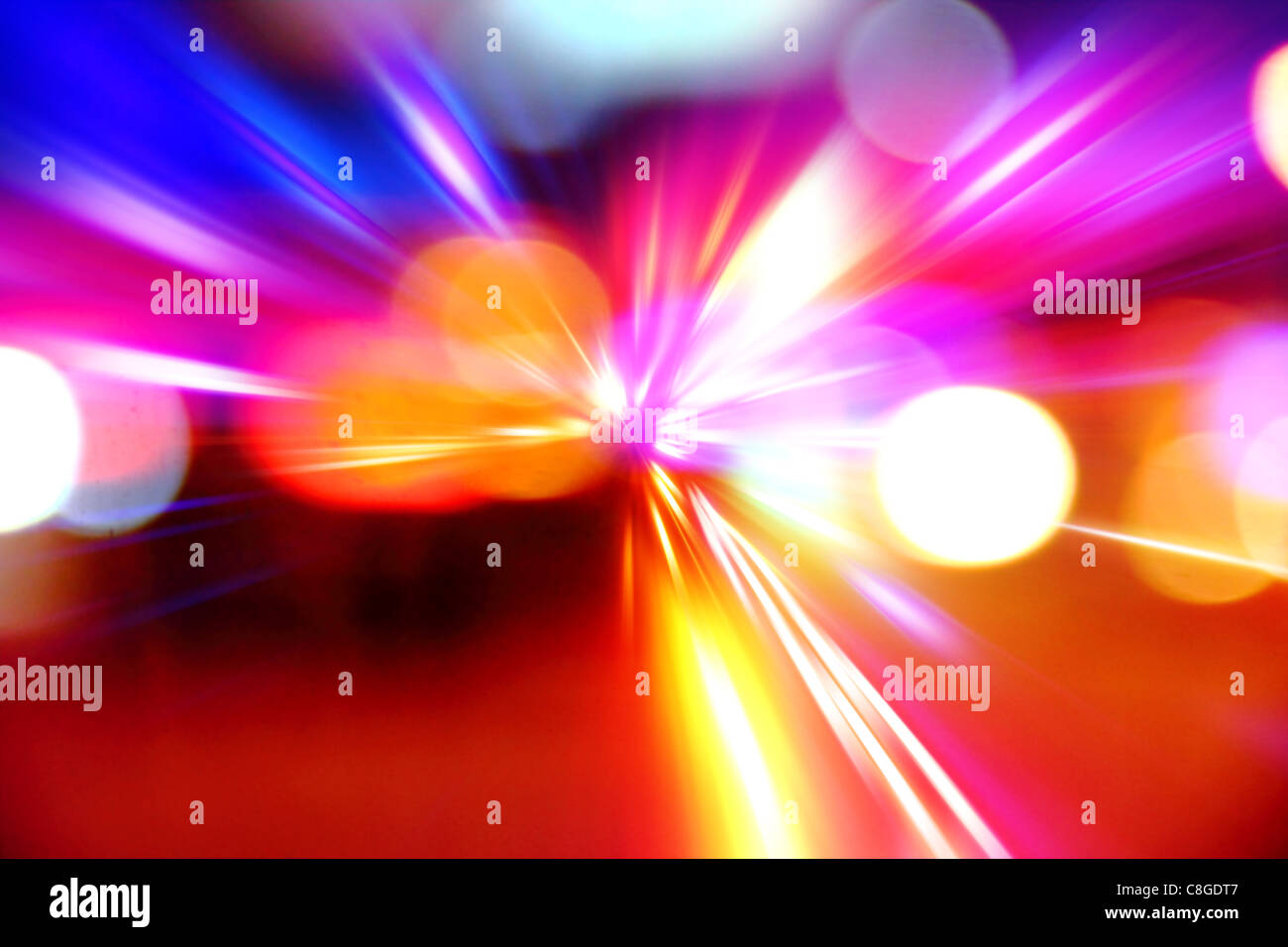 abstract acceleration speed motion on night road Stock Photo - Alamy