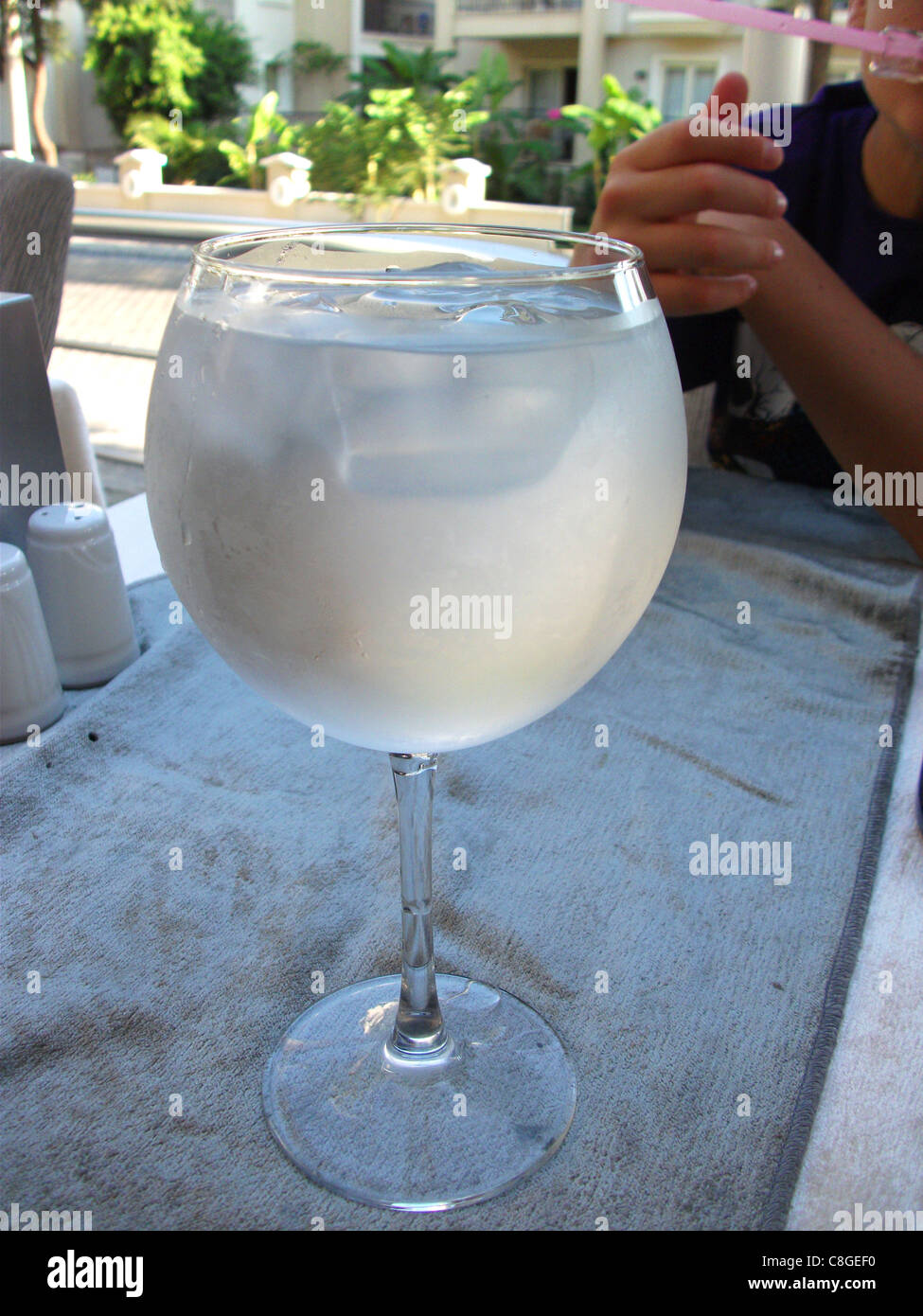 A Glass of Ice cold water in frosted glass Stock Photo - Alamy