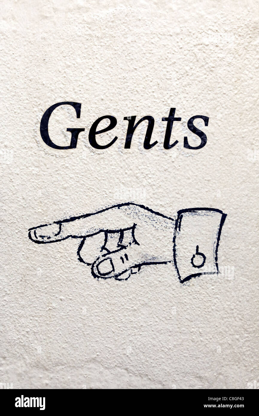 Gents toilet sign hi-res stock photography and images - Alamy