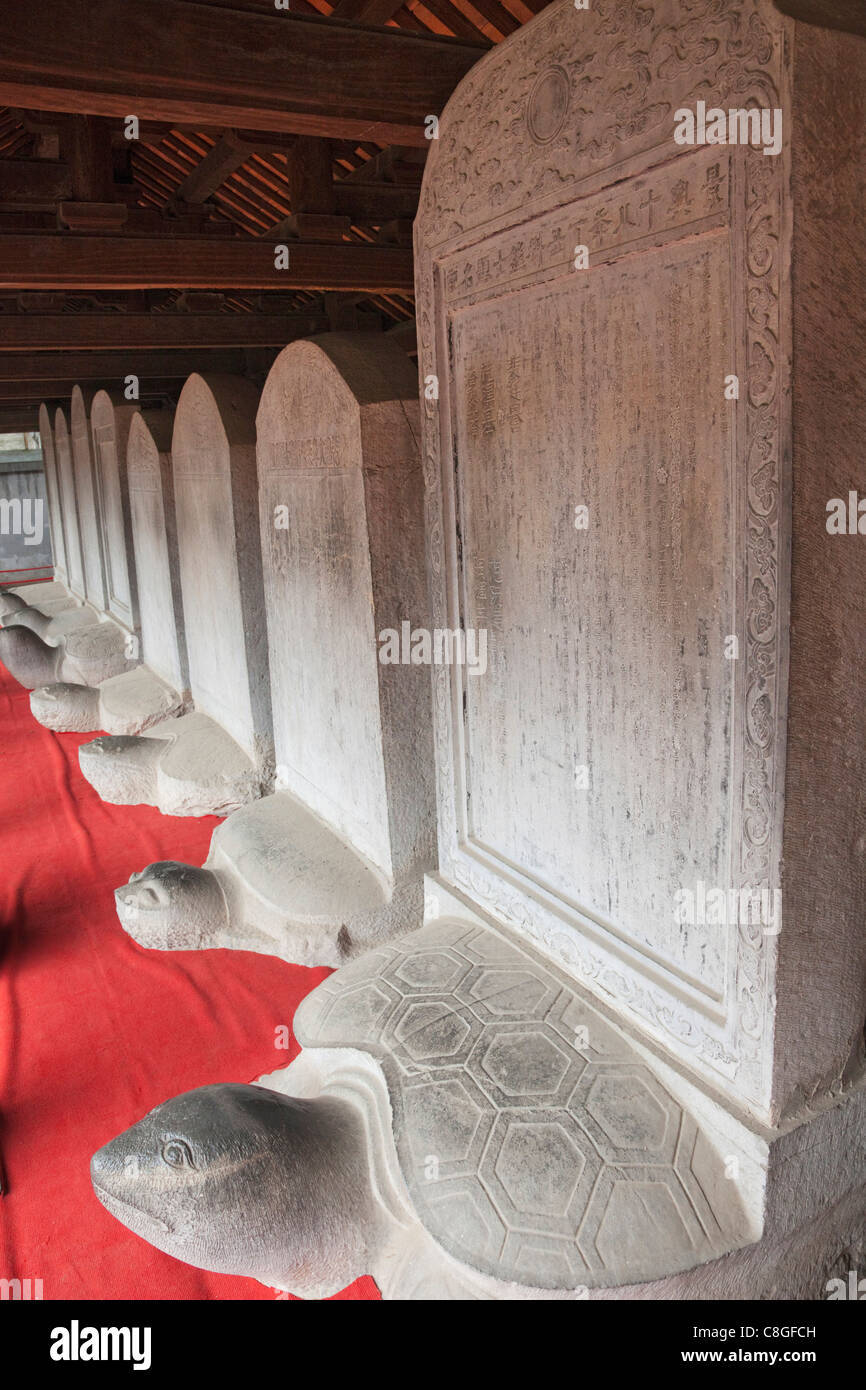 Asia, Vietnam, Hanoi, Temple of Literature, Steles, Stalae, Education ...
