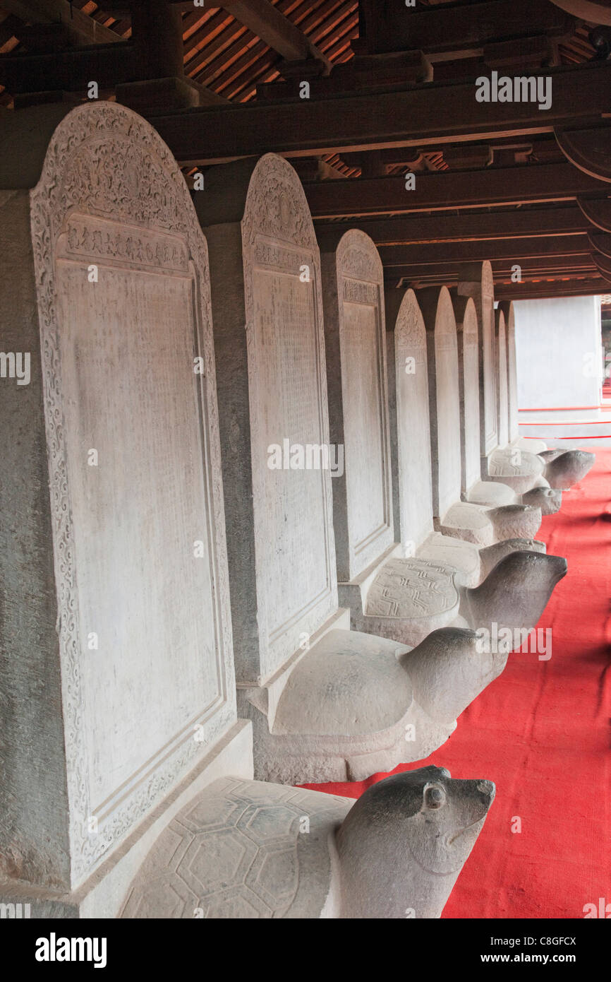 Asia, Vietnam, Hanoi, Temple of Literature, Steles, Stalae, Education ...
