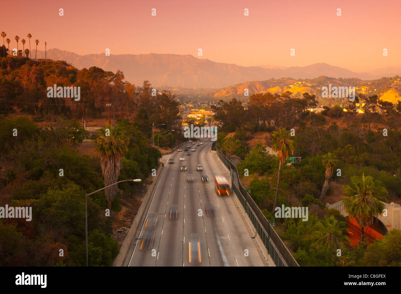 Route 110, Los Angeles, California, United States of America Stock ...