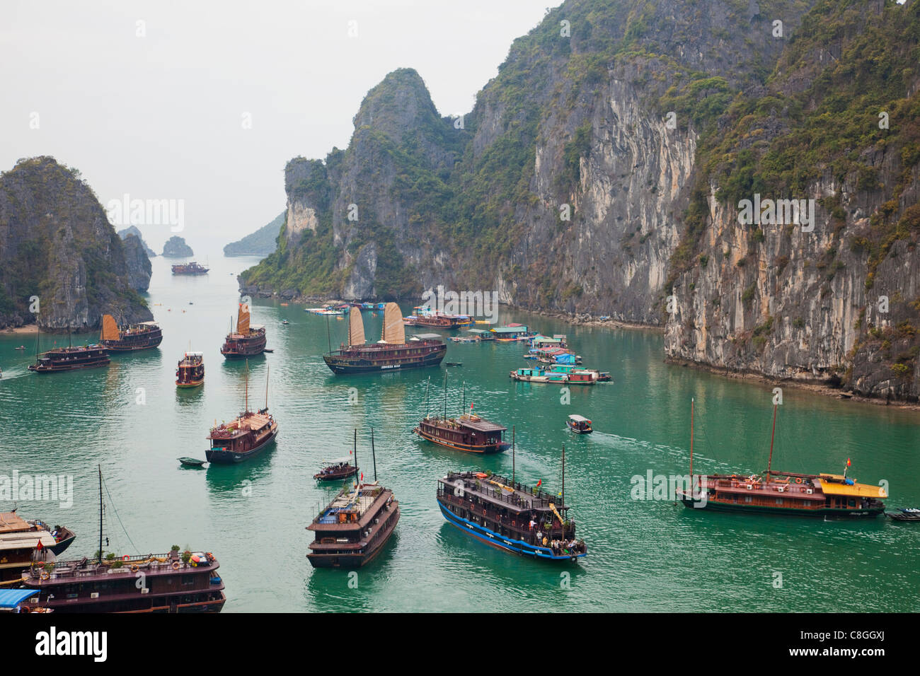 Asia, Vietnam, Halong Bay, Halong, Boat, Boats, Junk, Junks, UNESCO ...