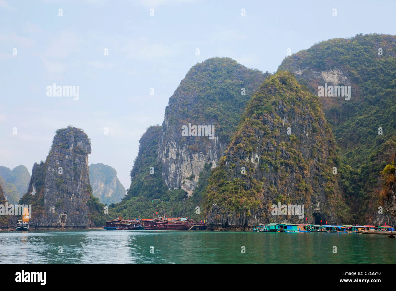 Asia, Vietnam, Halong Bay, Halong, Boat, Boats, Junk, Junks, UNESCO ...